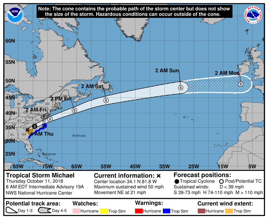 Tropical Storm Michael Updates: Location, Forecast, Impacts in ...