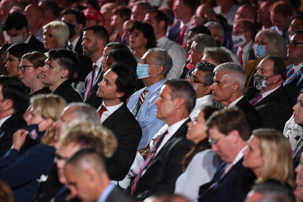 Trump Supporters Fail to Socially Distance, Wear Masks at RNC Speech ...