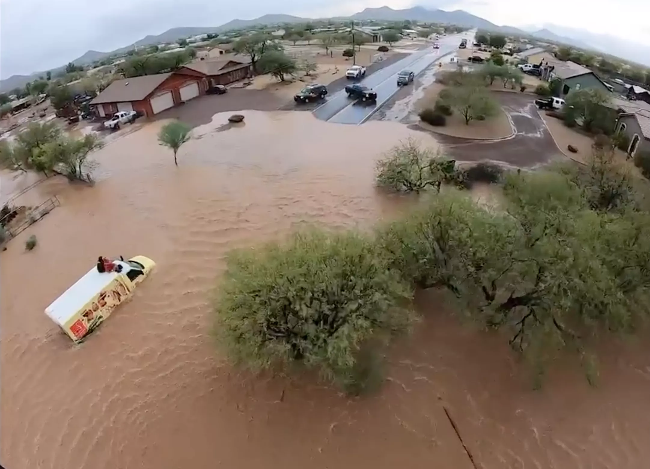 Inside Flooded Homes Arizona Basement Flooding Near Wilmington,