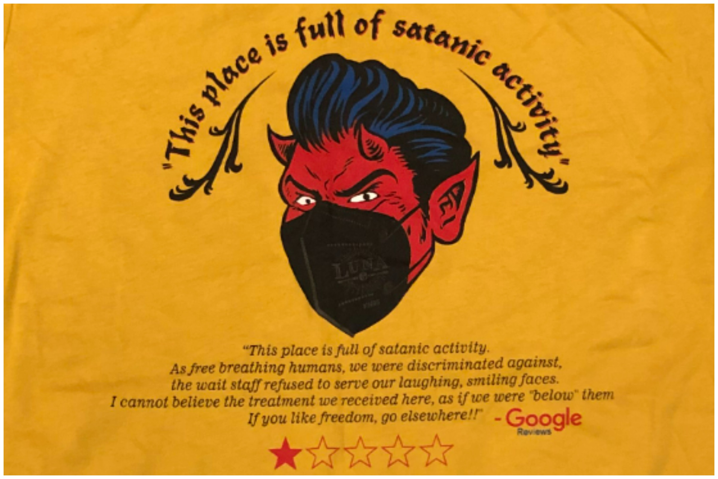 Anti-Maskers Leave Scathing Restaurant Review of 'Satanic Activity ...