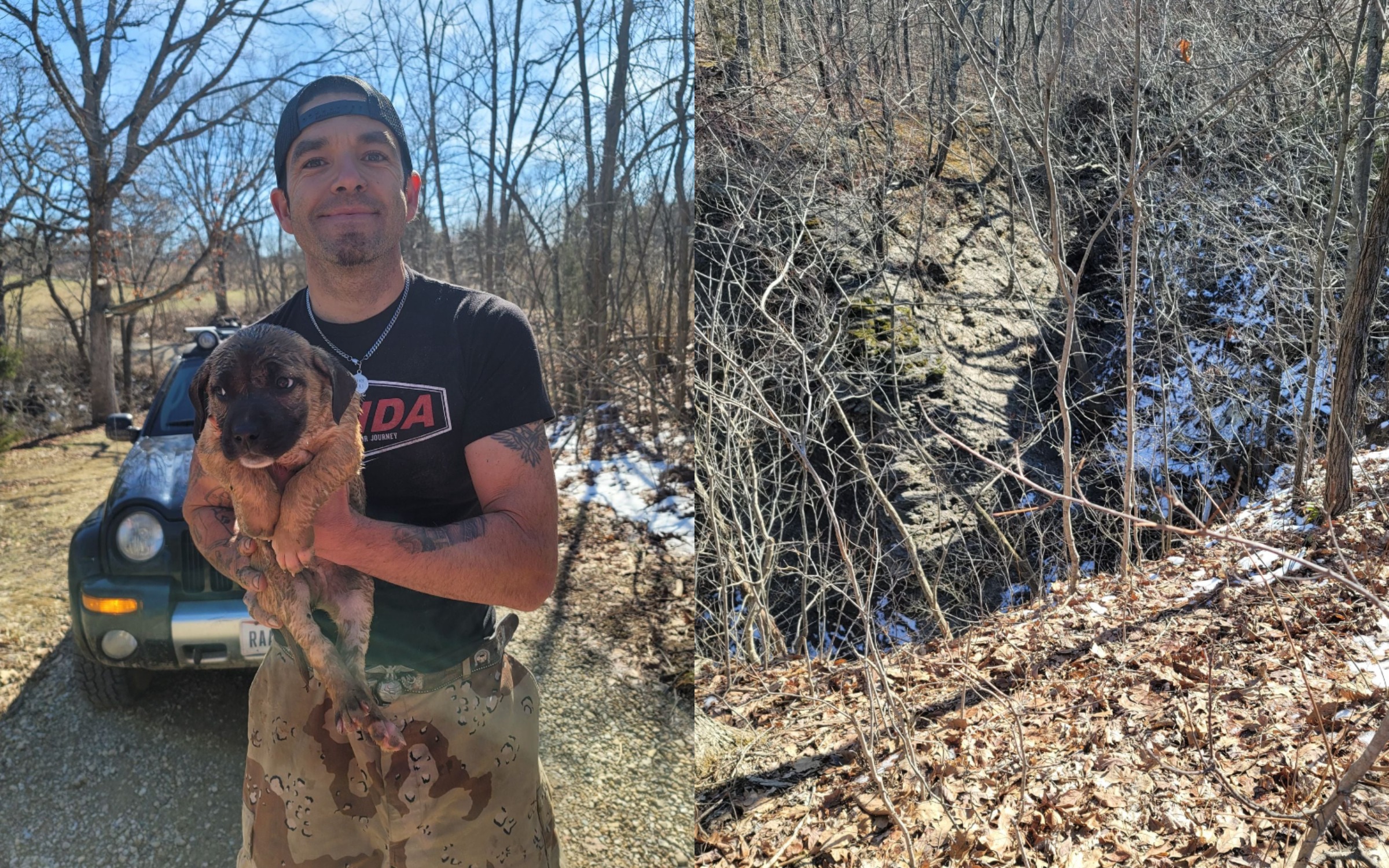 'Hero' Veteran Saves Puppy Trapped Alone After Falling Down 100-Feet ...