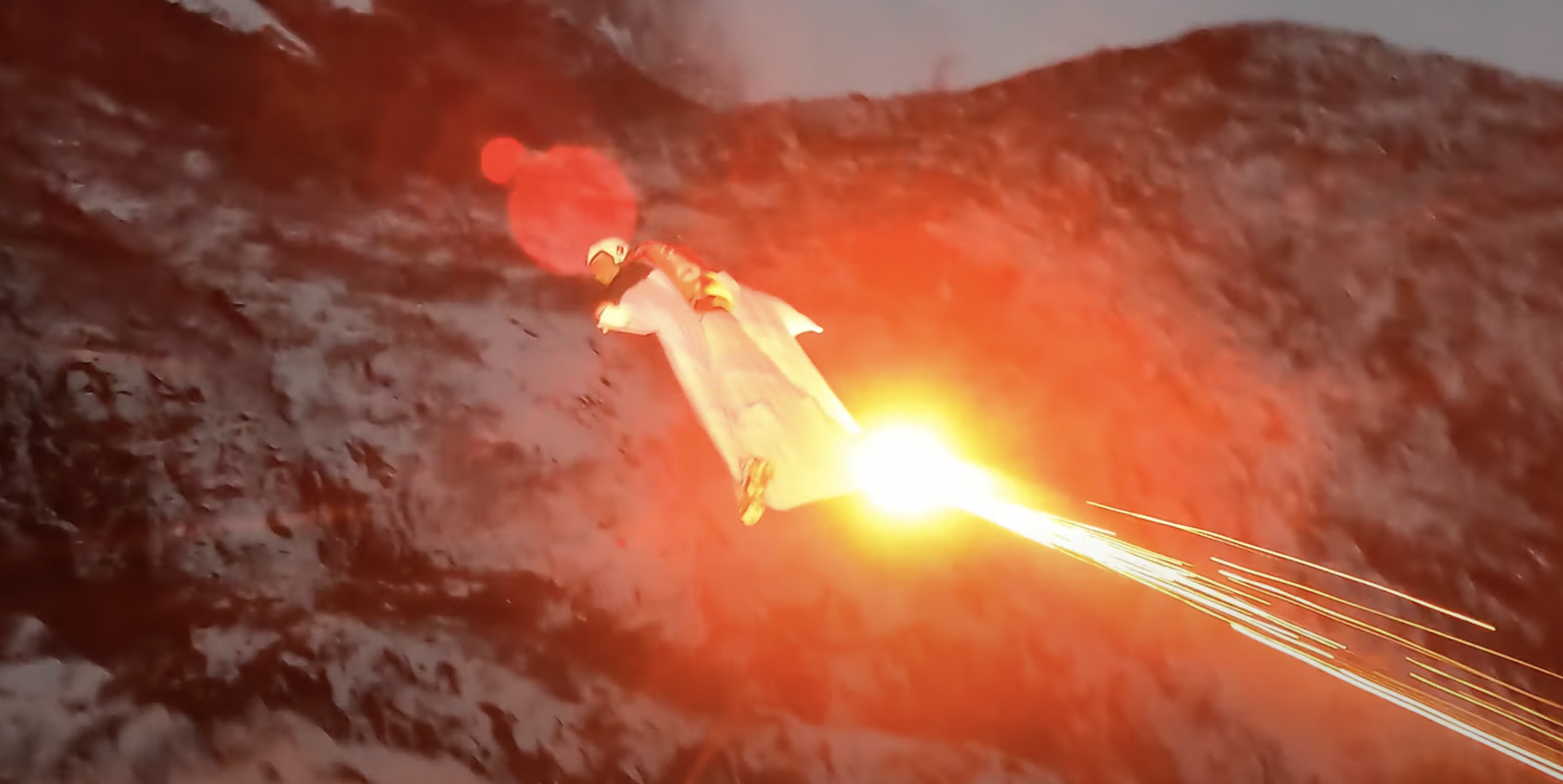 Man Takes Nighttime Dive From Mountain With Only A Wingsuit Video