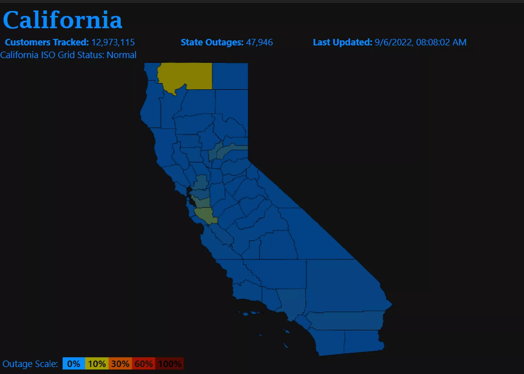California Electric Grid Map