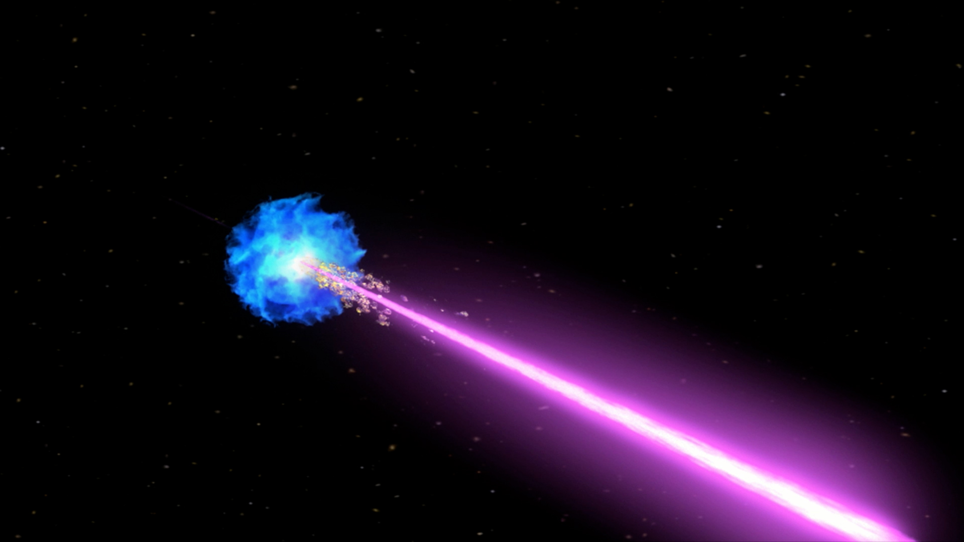 Gamma Ray Burst Hitting Earth
