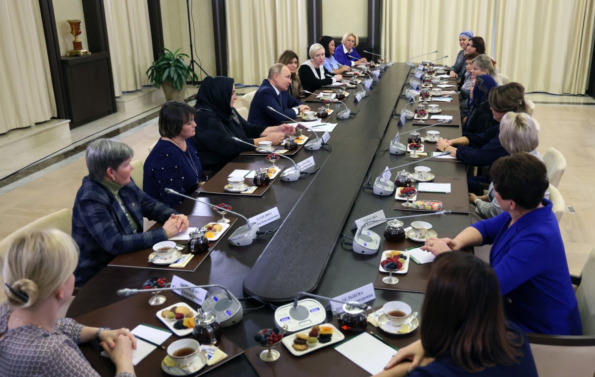 President Vladimir Putin meets with Russian mothers