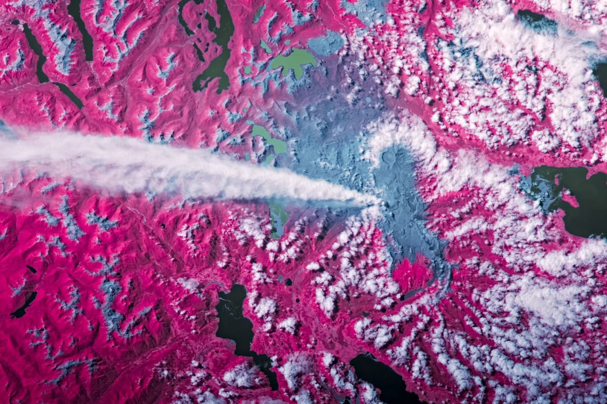 Volcanoes Red And Pink