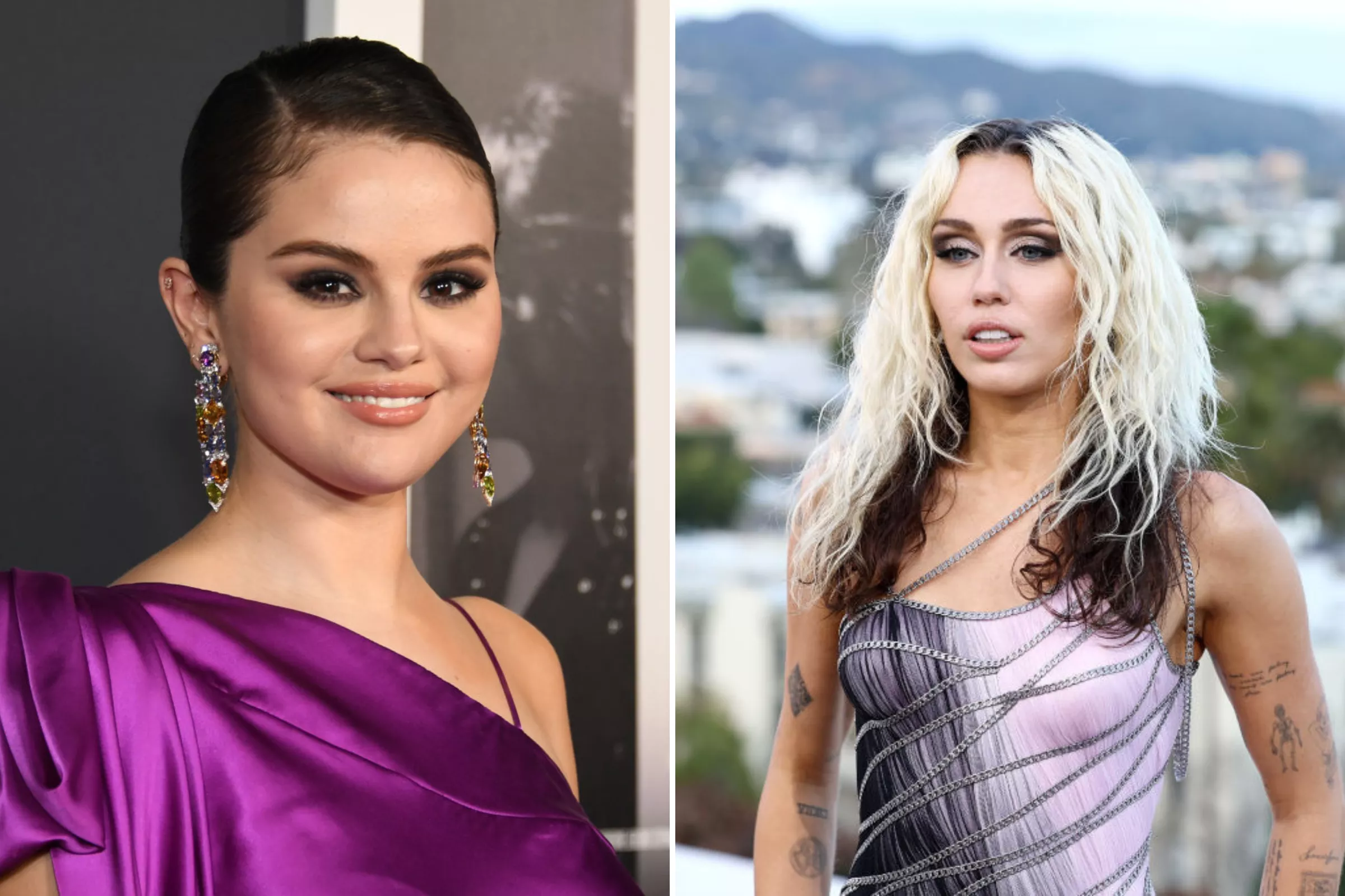 Selena Gomez Tongue Miley Selena Gomez Shares De Glam Selfies With Nod