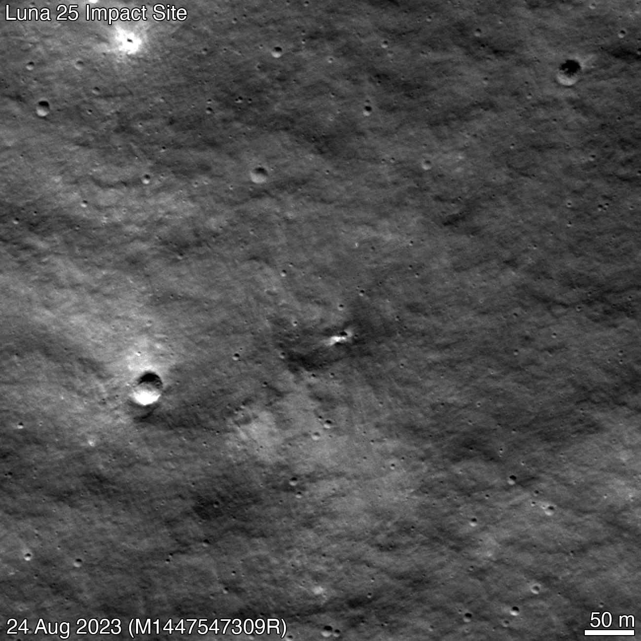 NASA Satellite Photo Shows Russia s Luna 25 Moon Crash Site Newsweek NASA Satellite Photo Shows Russia s Luna 25 Moon Crash Site Newsweek