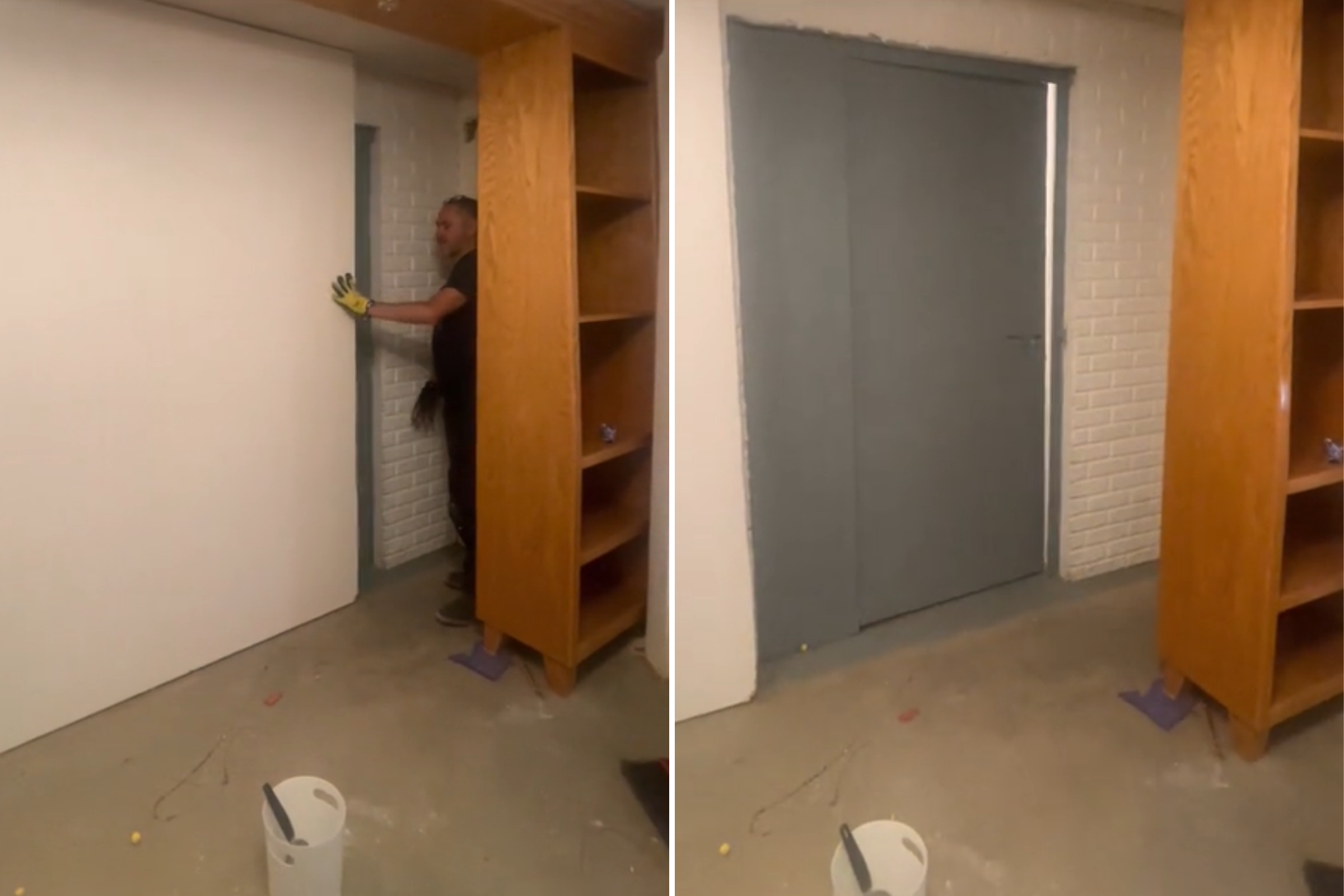 Area Hidden Behind Bookshelves