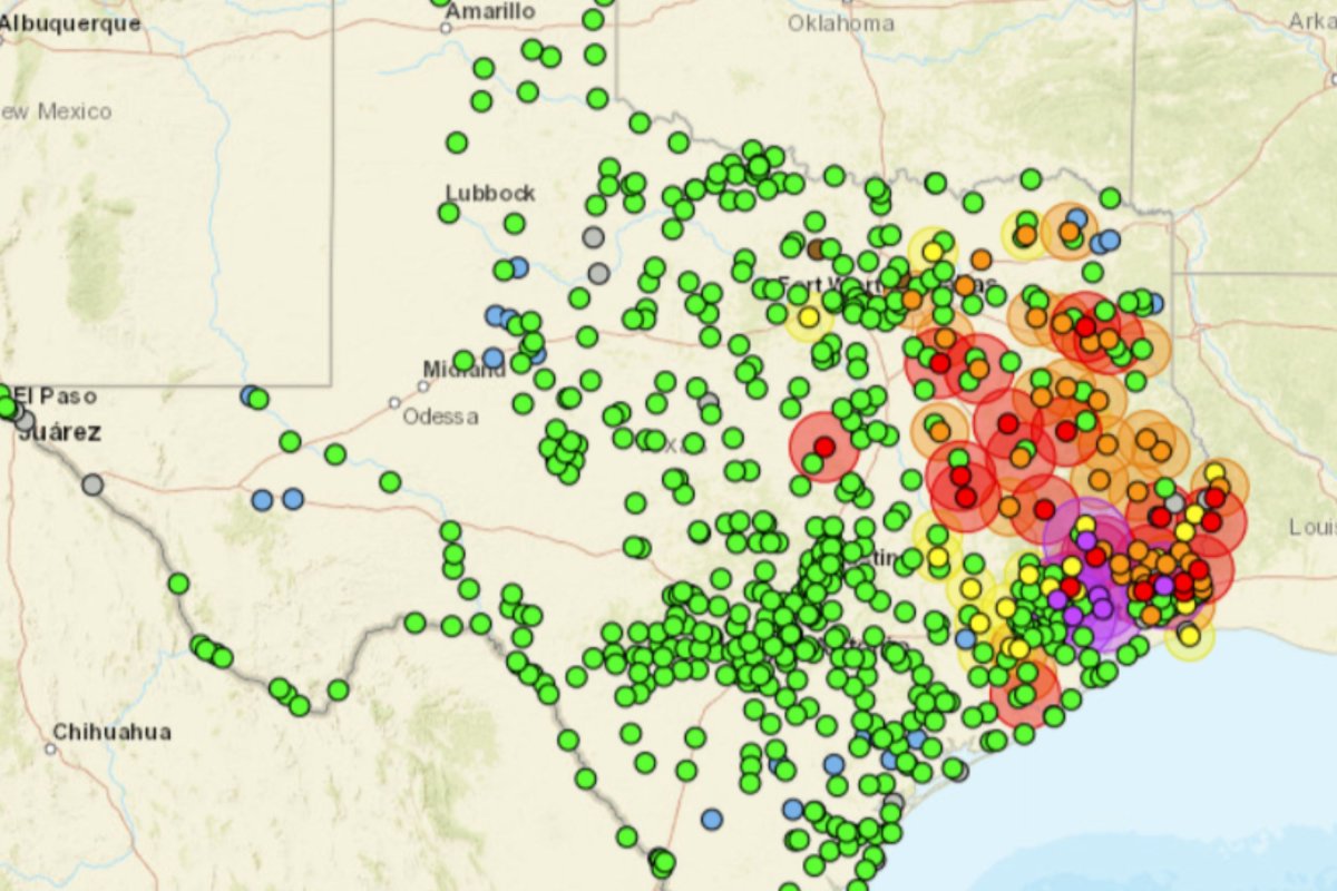 Texas Flood Map Shows Danger Zones Live Rainfall Newsweek