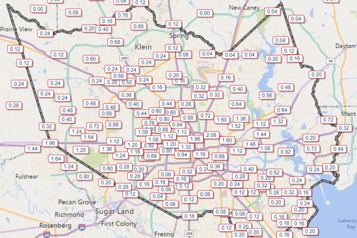 Texas Flood Map Shows Danger Zones Live Rainfall Newsweek