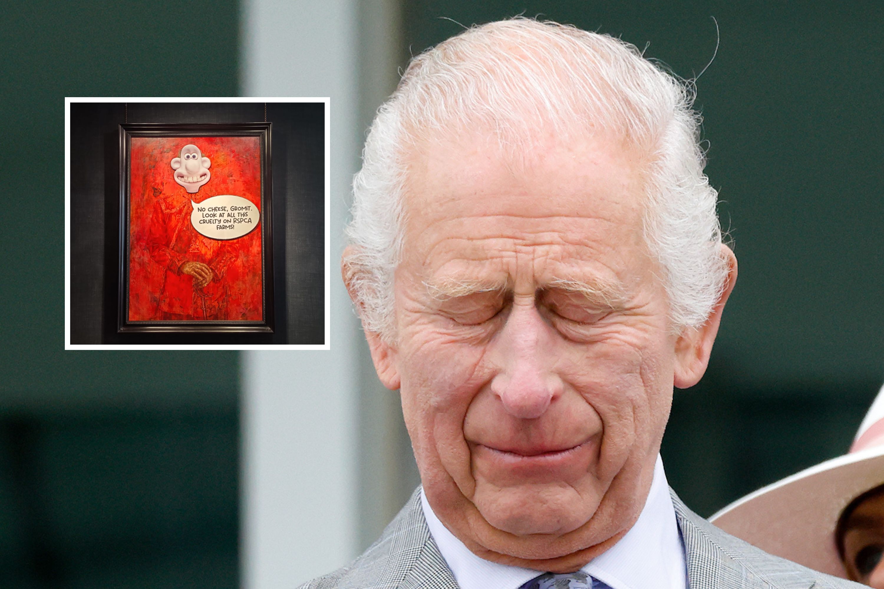King Charles Portrait Defaced by Protesters - Newsweek