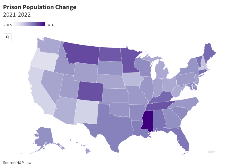 Map shows US prison population is growing in these states | Billboard ...