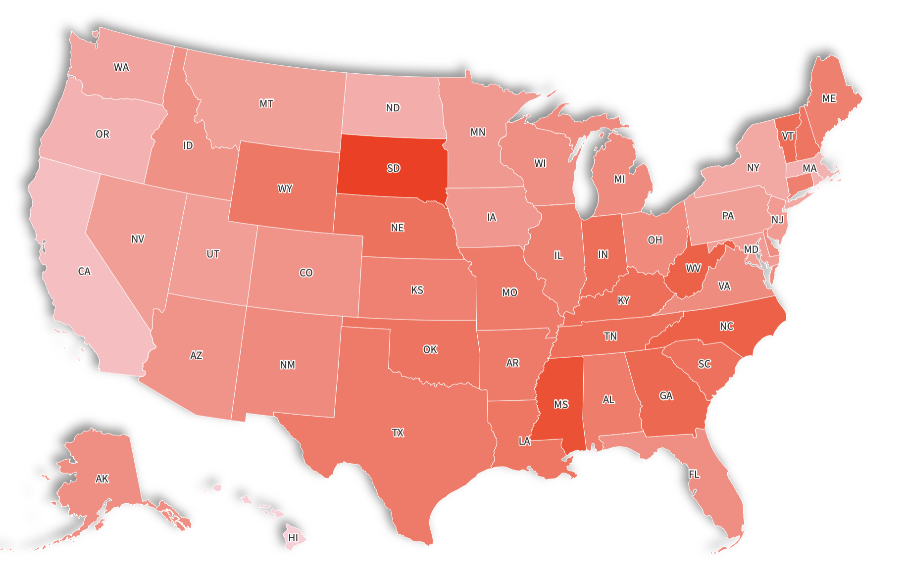 Map Shows US States Struggling With Medical Debt - Newsweek