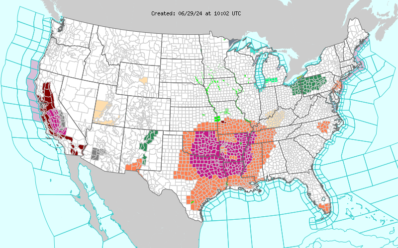 Map shows millions facing "lethal" heat warning in 7 states | Billboard ...