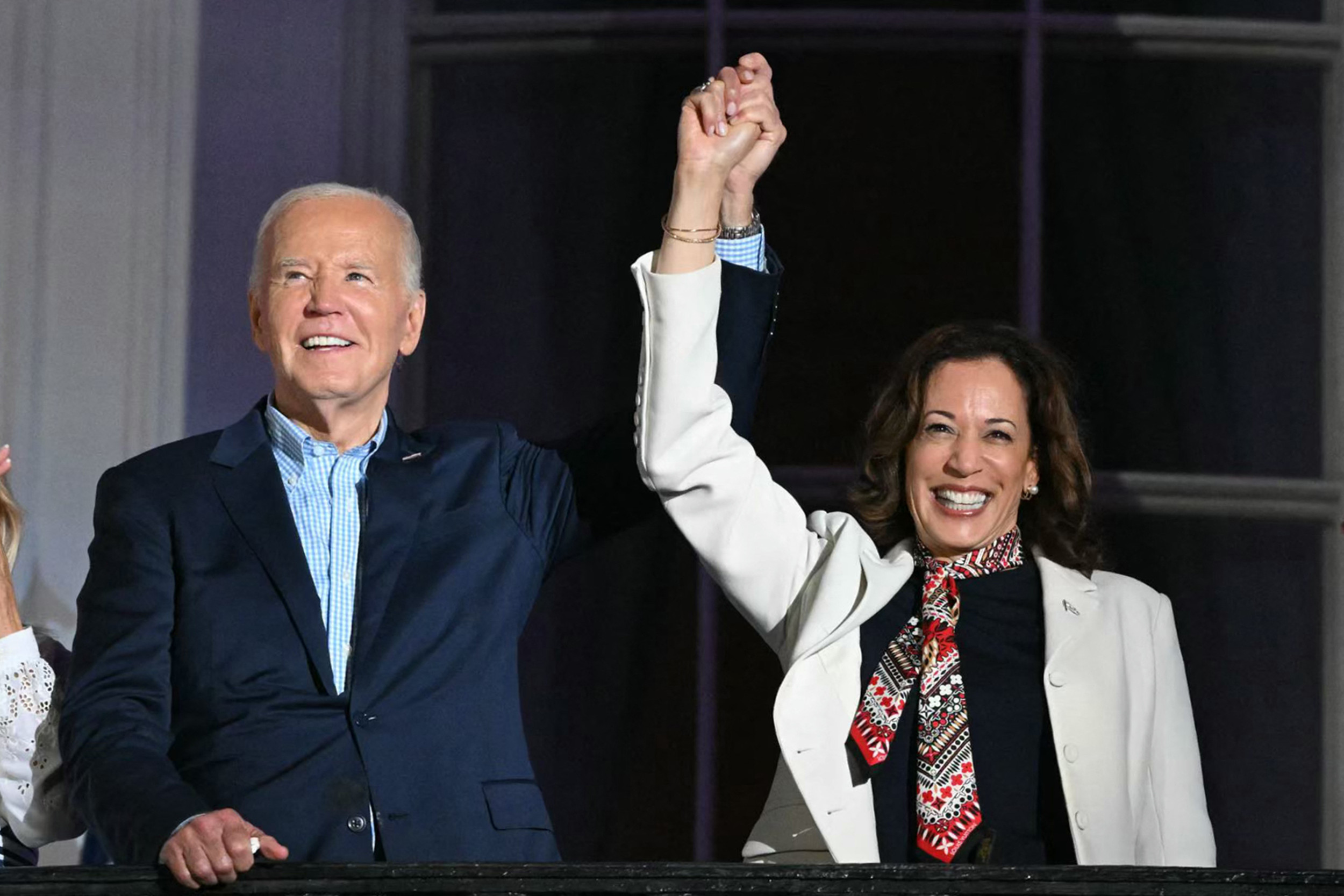 Biden Raises Kamala Harris' Hand in Show of Unity as Donors, Voters ...