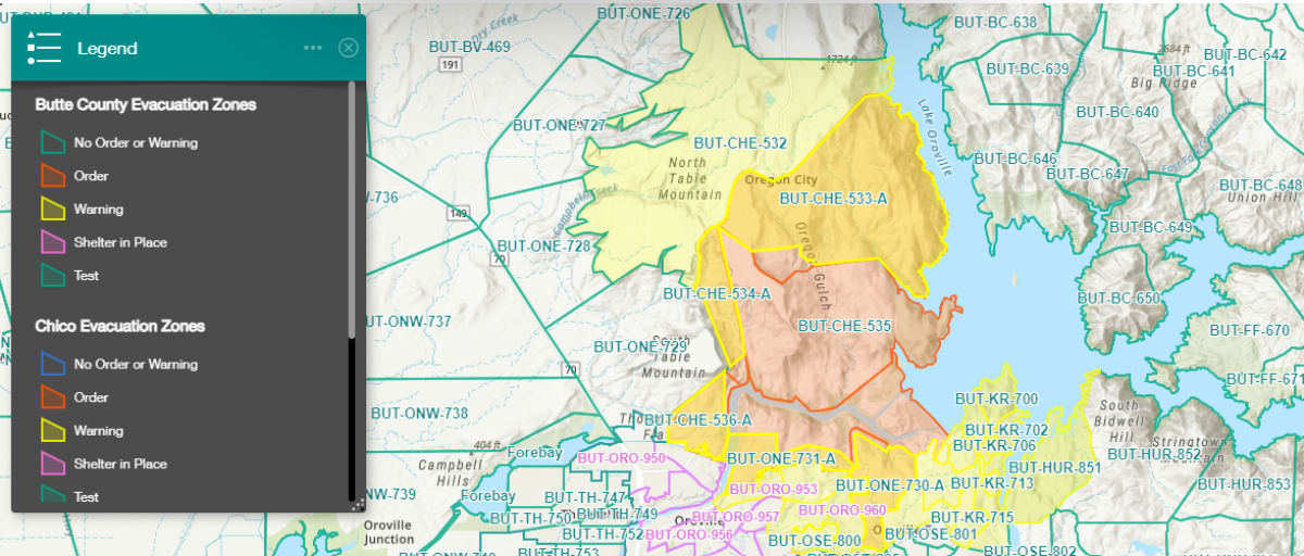Thompson Fire Evacuation Map Shows California Areas at Risk ... Thompson Fire Evacuation Map Shows California Areas at Risk ...