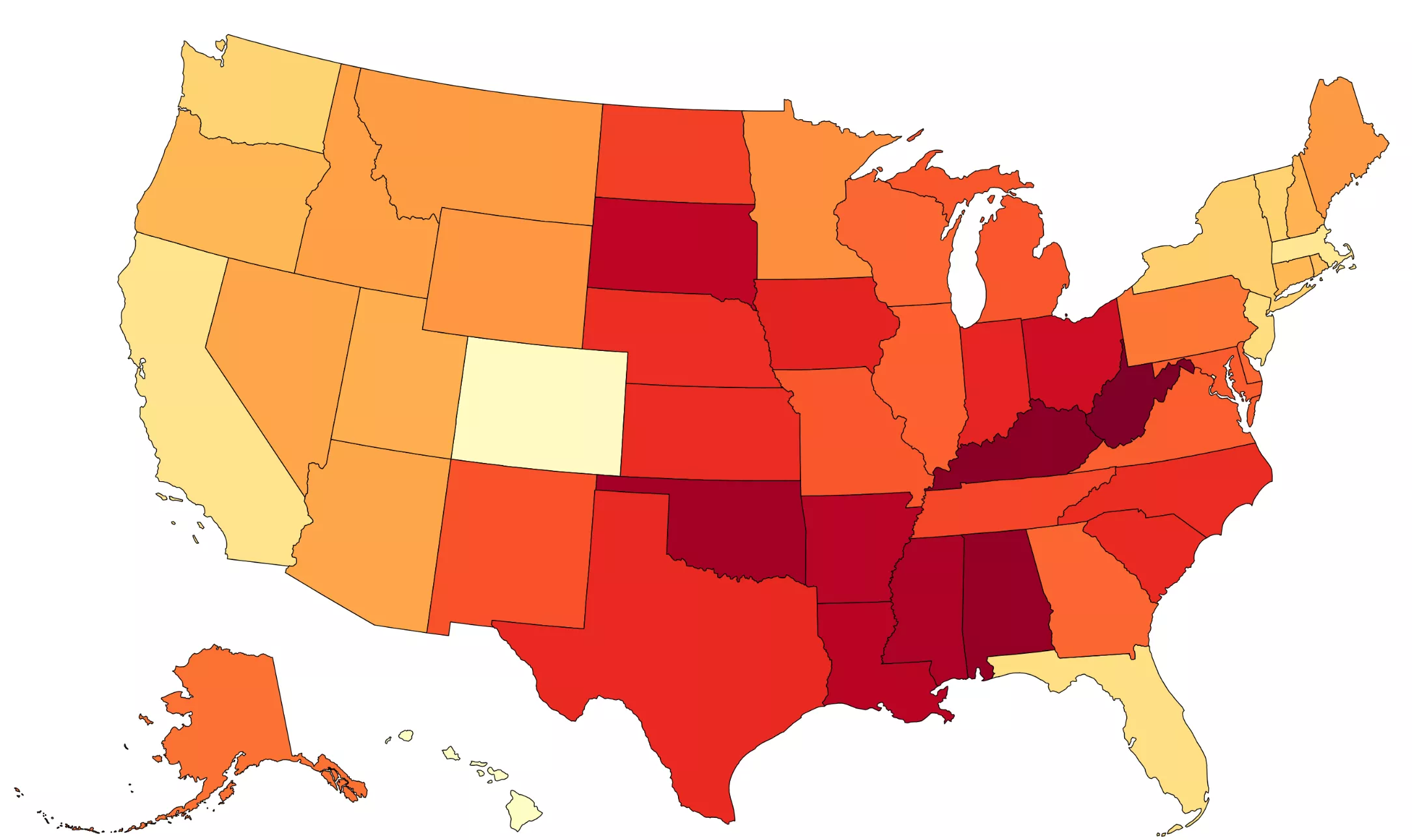 The Most And Least Obese States In America Ranked Obesity: What It Is,