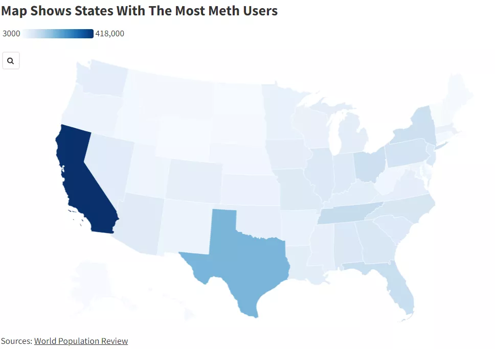 Meth Statistics By State Methamphetamine Use In Iowa