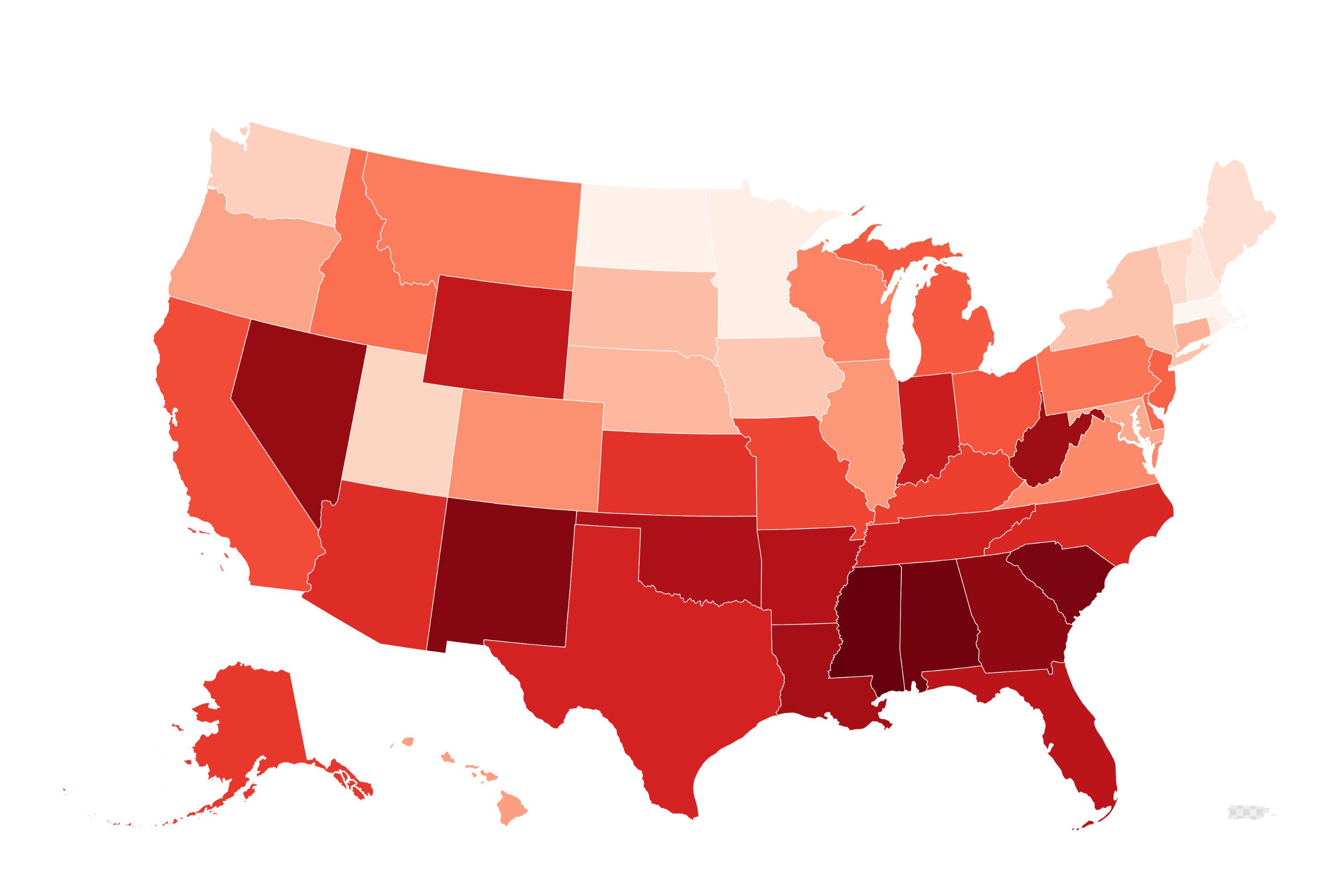 Map Shows Worst States to Have a Baby - Newsweek