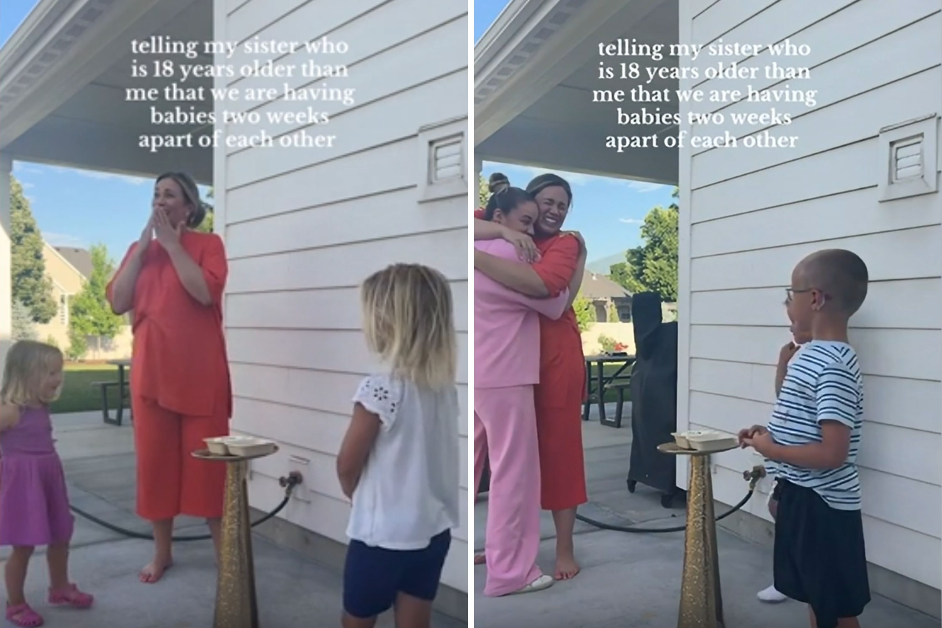 Moment Sisters With 18-Year Age Gap Make the Same Shocking Announcement ...