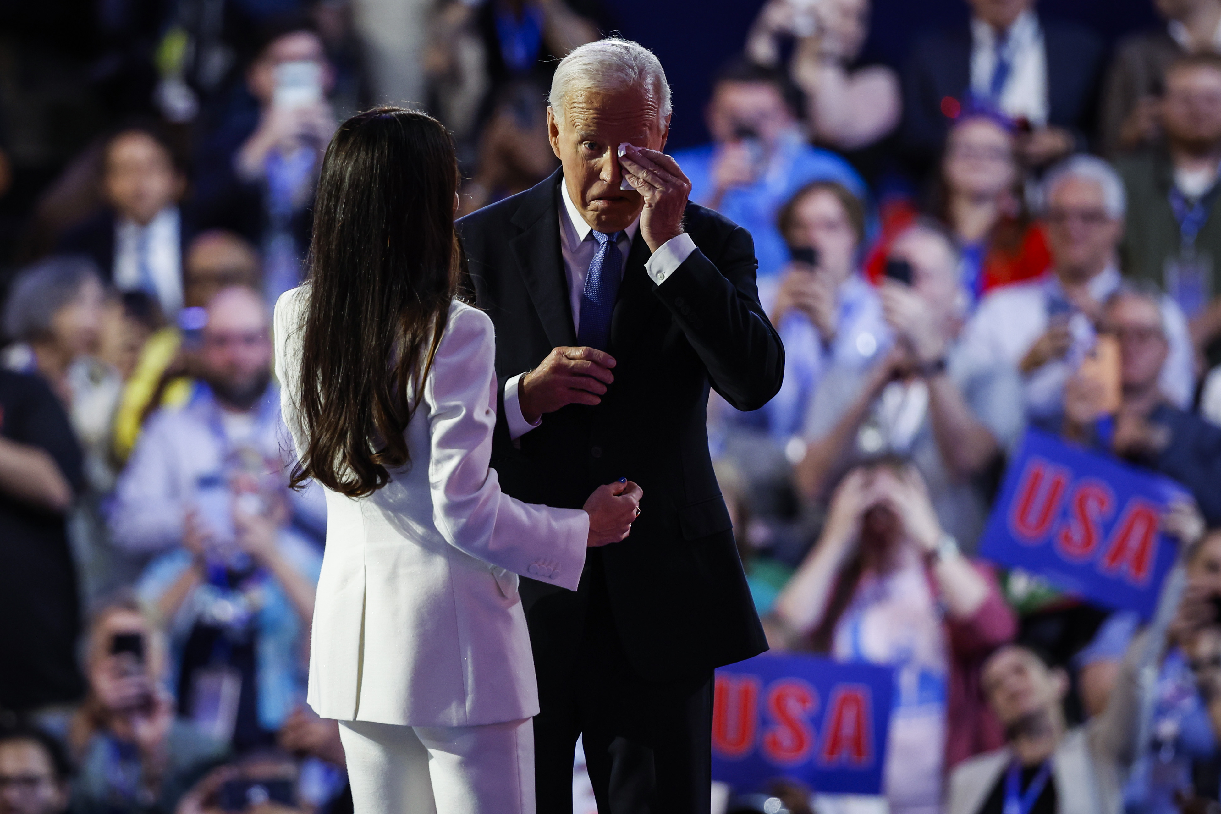 An Emotional Joe Biden Takes the Stage for Night 1 of DNC - Newsweek