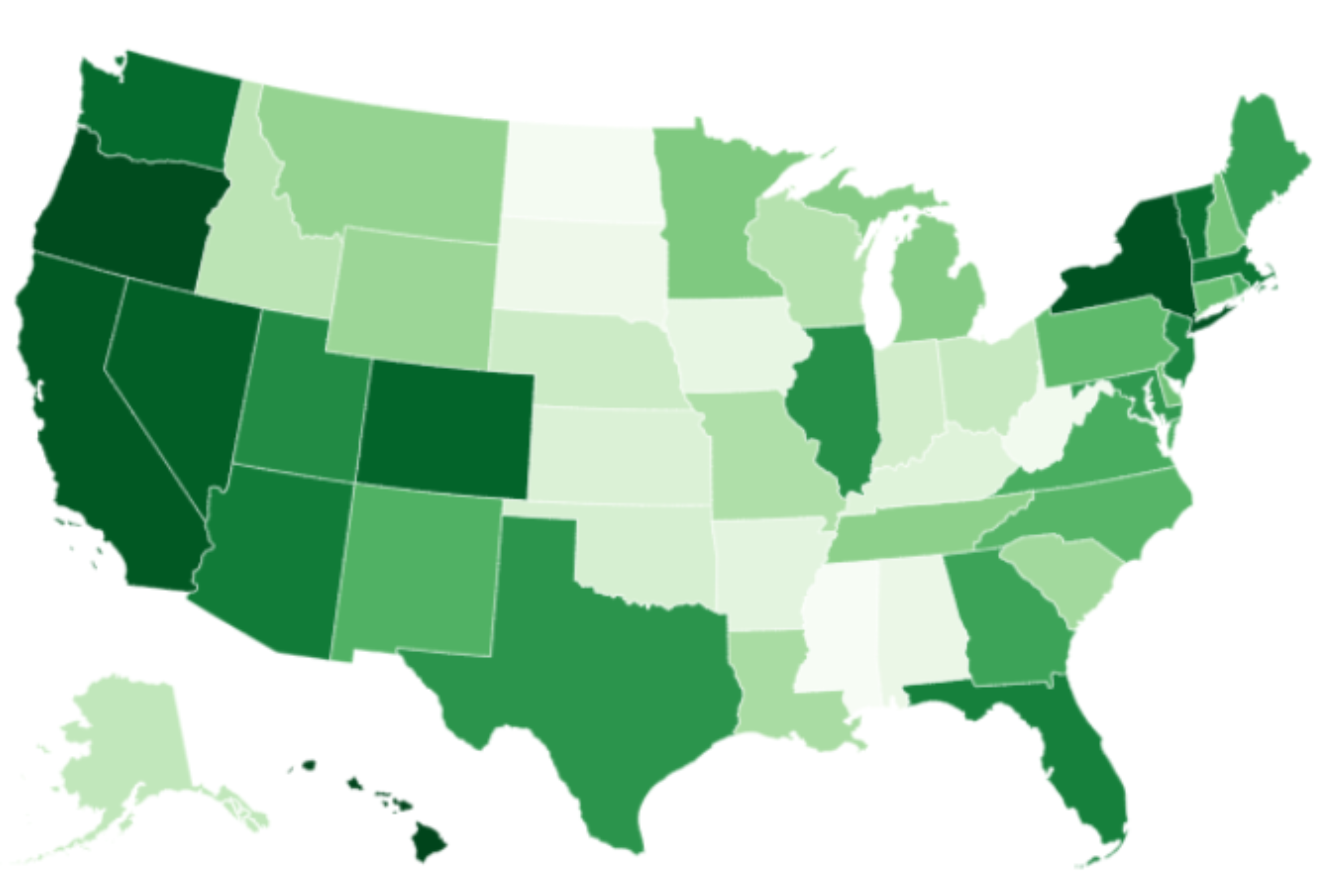 Map Shows Most Vegan Obsessed States - Newsweek