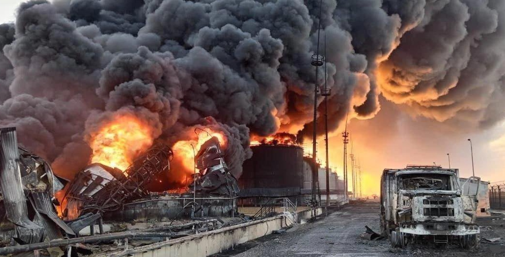 Ukraine Strike on Burning Russian Oil Depot Threatens 'Unparalleled ...