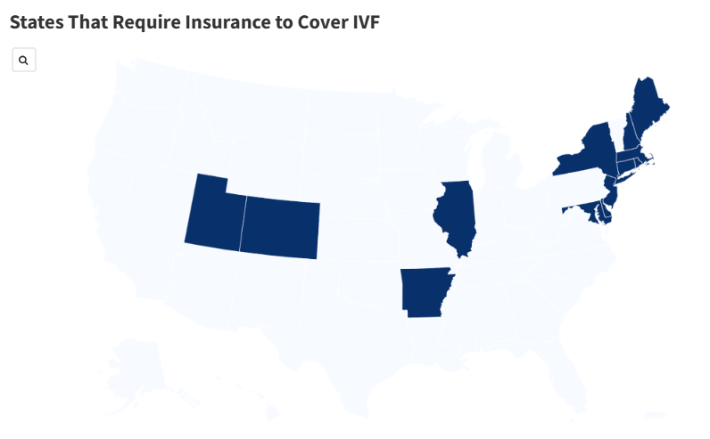 Map Shows States Already Requiring Insurance to Cover IVF - Newsweek