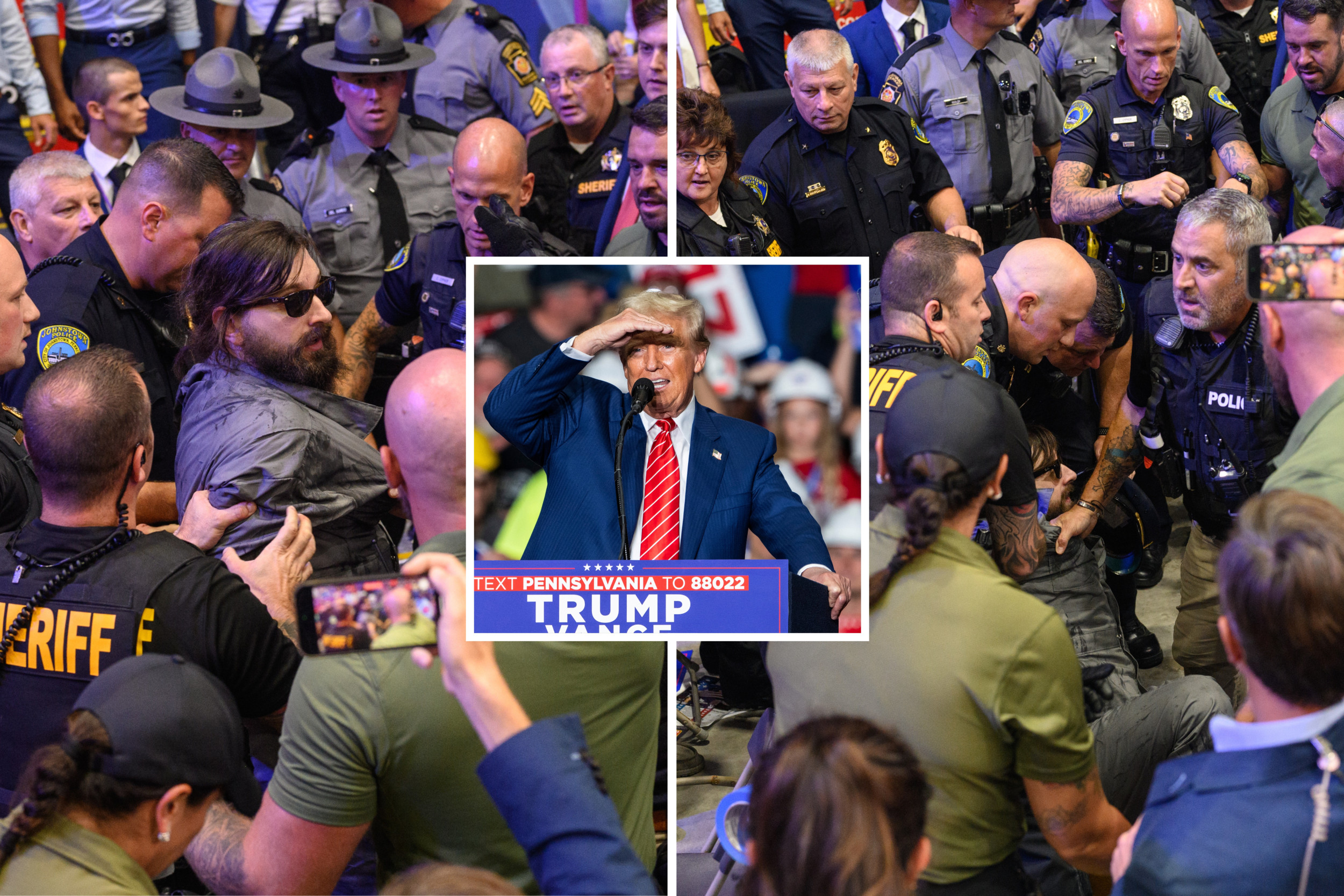 Trump Rally Security Tackles Man Who Jumped Barrier - Newsweek