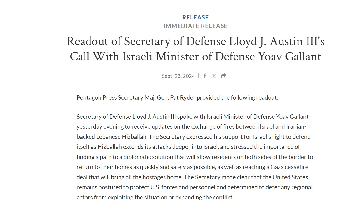 US Sending More Troops to Middle East Amid Israeli Attack on Lebanon ...