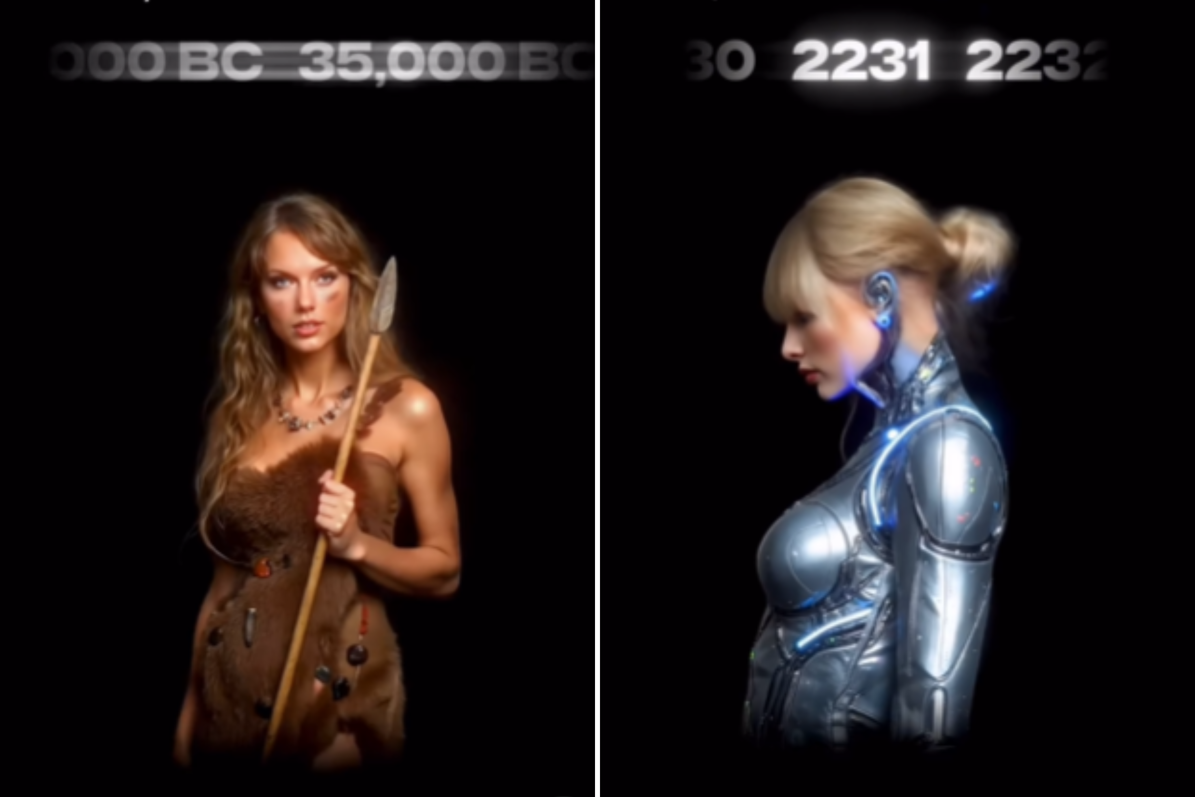 Taylor Swift Gets Eras Makeover From Stone Age To 2200 By AI Time Machine - Newsweek