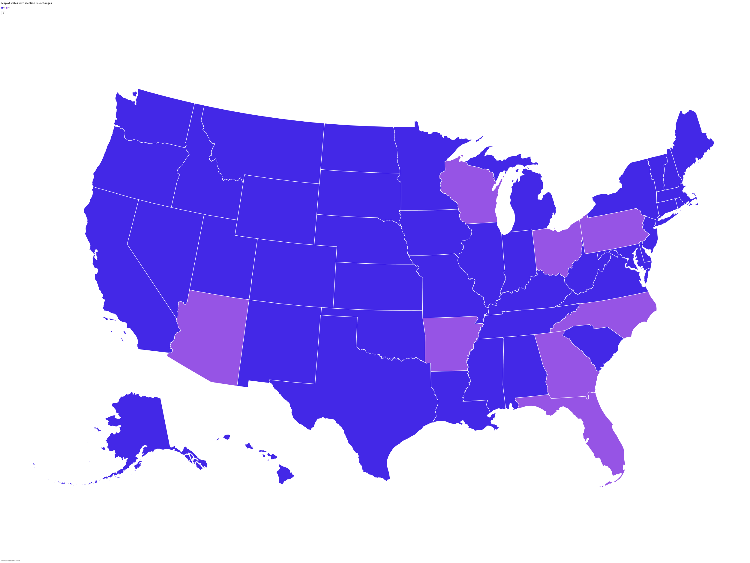 Map Shows States Making Late Changes to Election Rules - Newsweek