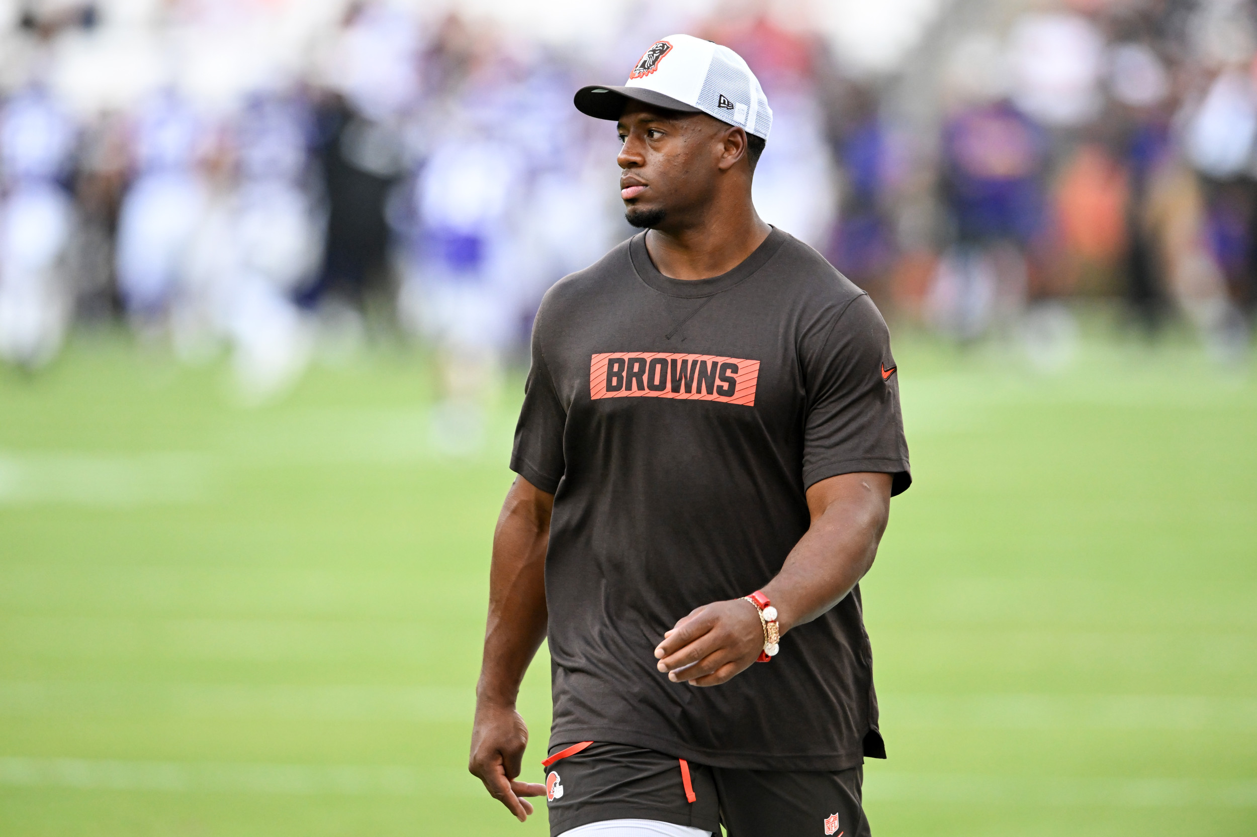 Browns Star Nick Chubb Reacts to Returning After Horrific MCL/ACL ...