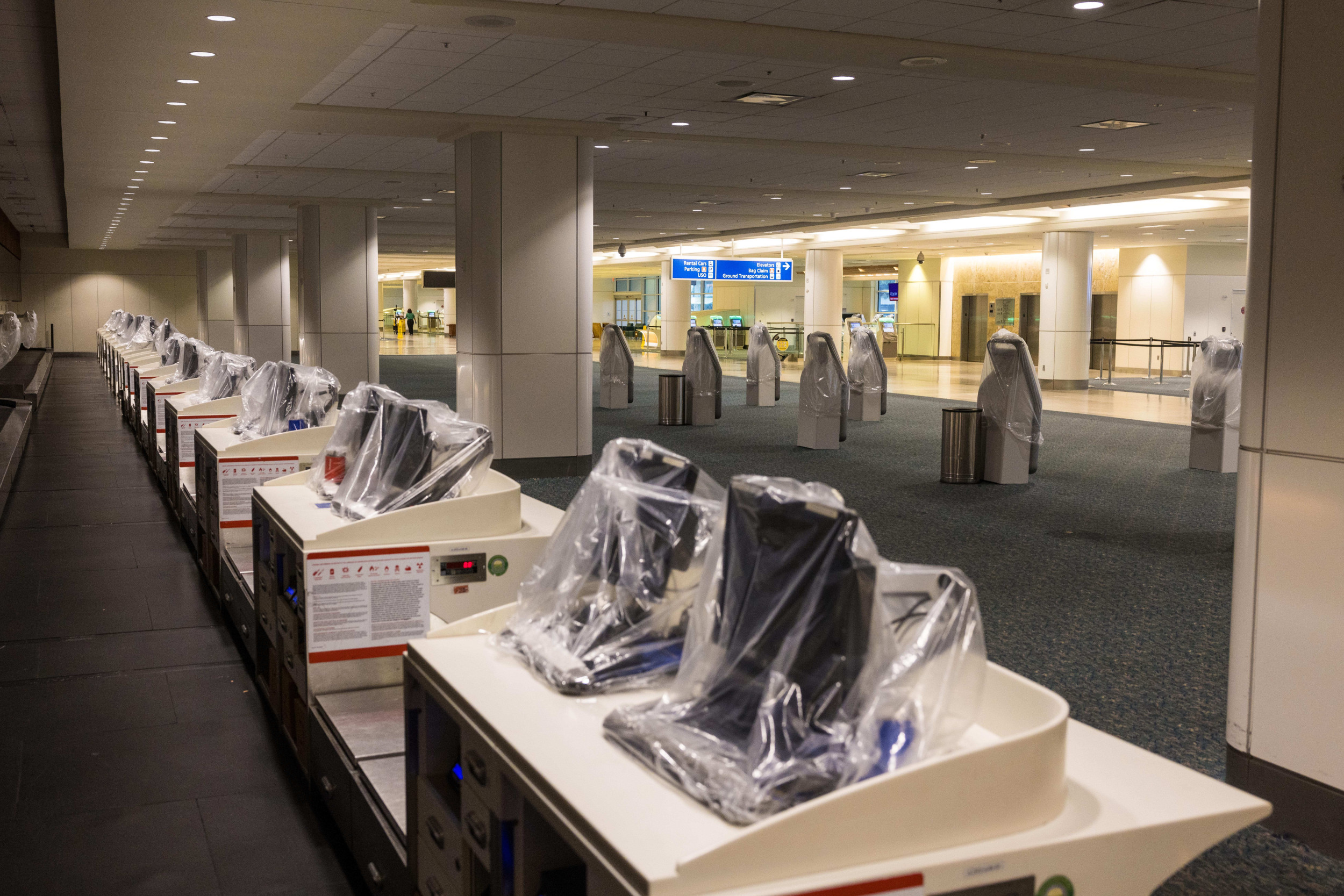 Orlando Airport Baggage Claim Layout Recovering From Hurricane Ian: