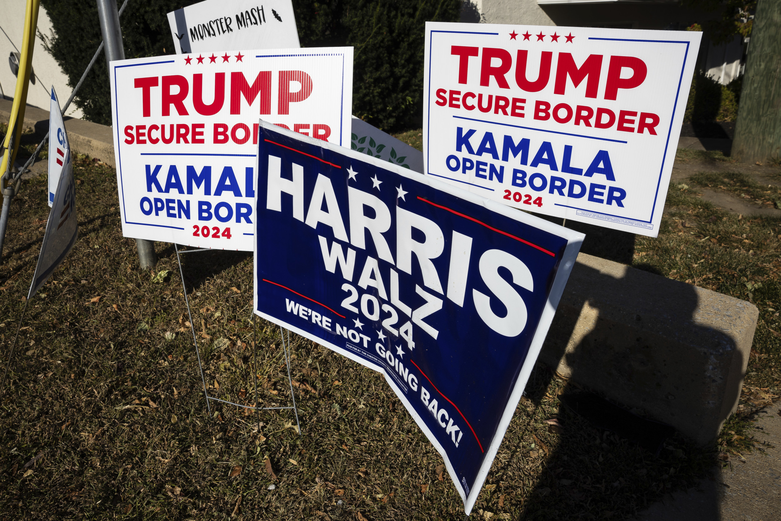 Political 'Sign Warfare' Heats Up Nationwide As Election Day Kicks Off ...