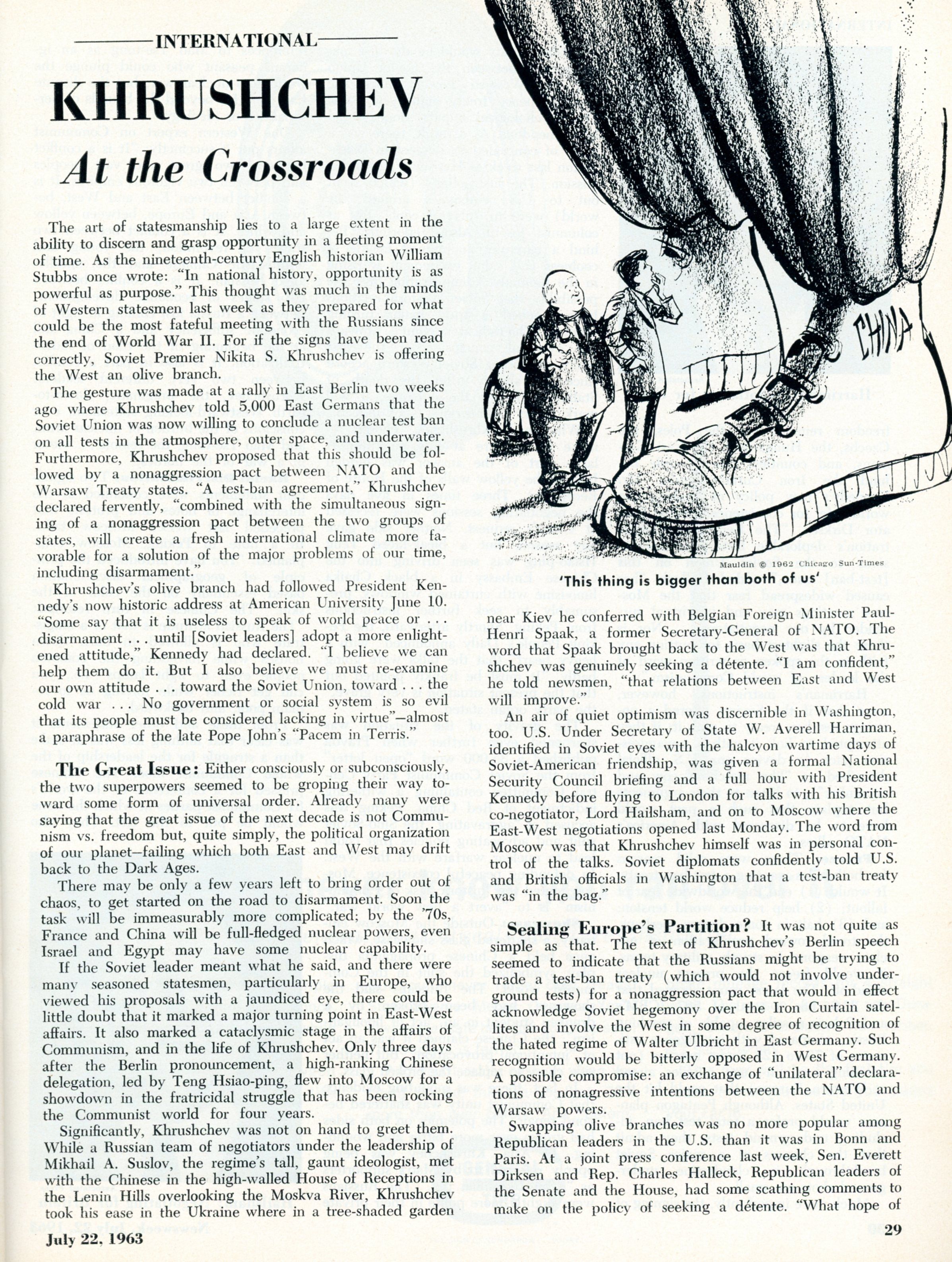 July 22, 1963 - Newsweek