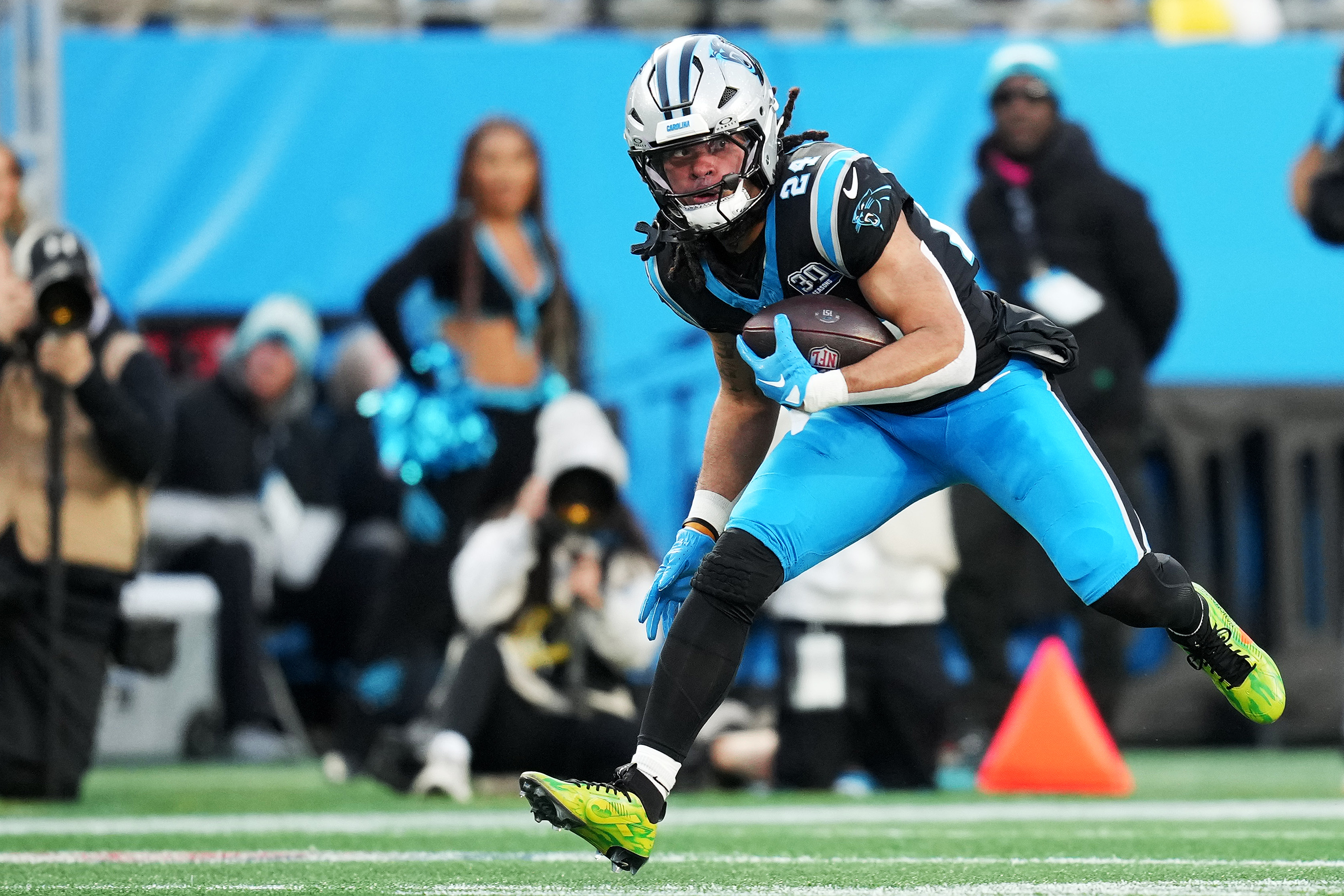 Panthers' Jonathon Brooks Carted to Locker Room After Suffering Scary ...