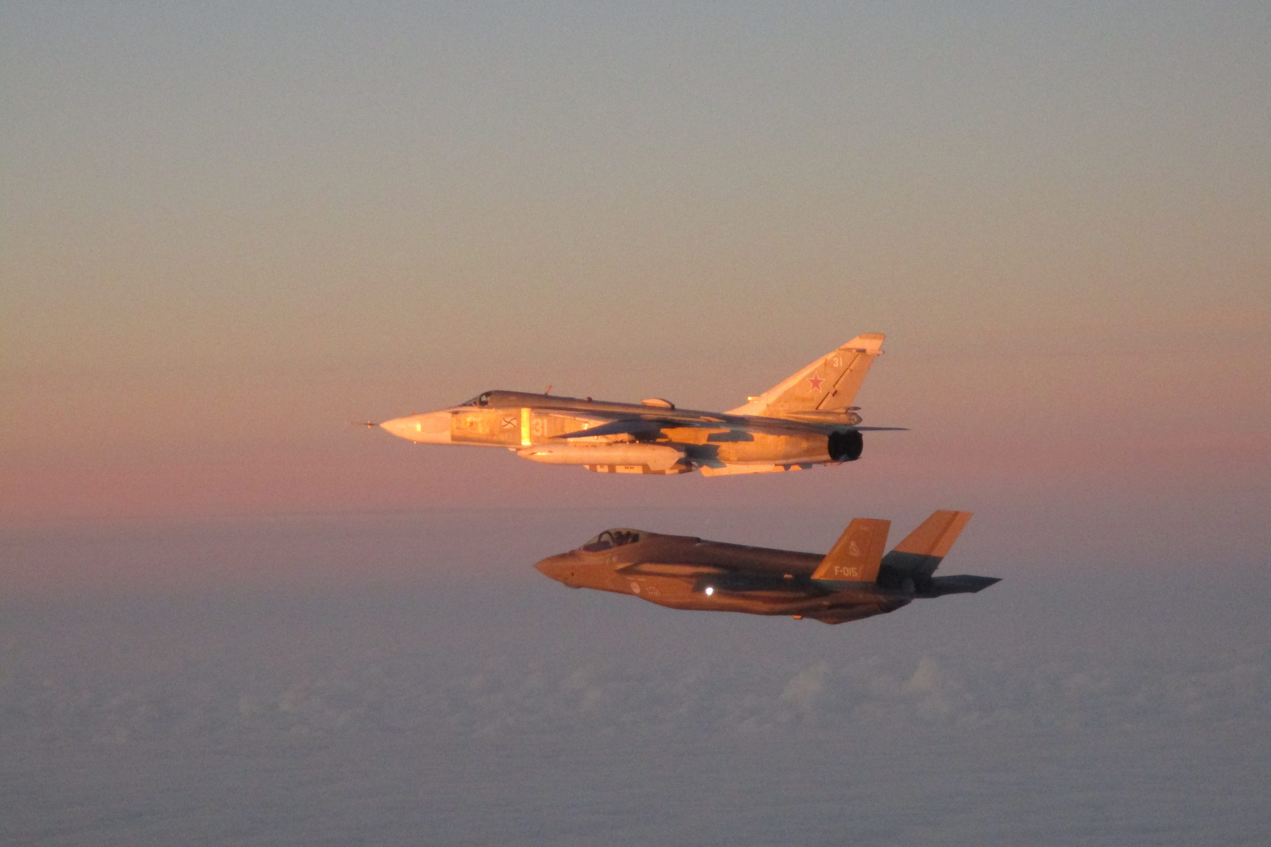 Photos Show F-35 Jets Intercepting Russian Aircraft in 'NATO Lake ...