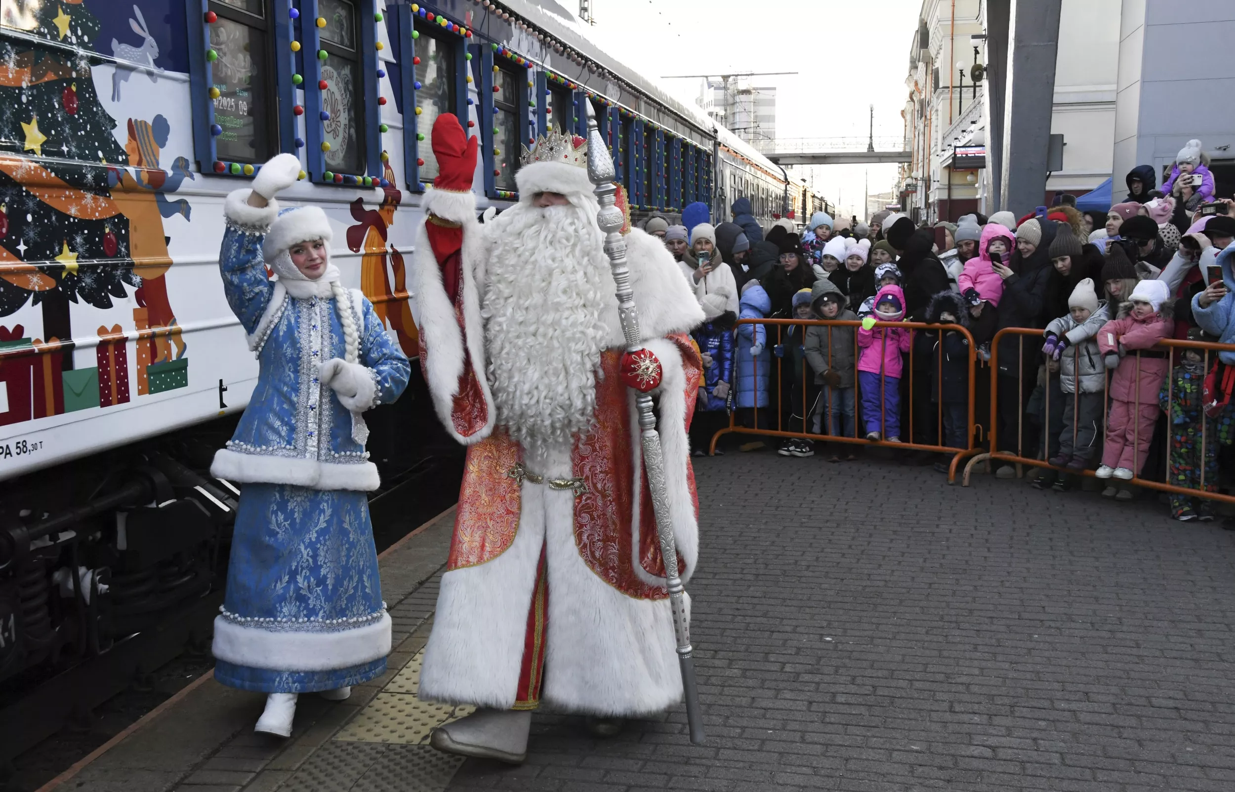 Father Frost Russia Figures Russian Father Frost Stock Illustrationen,