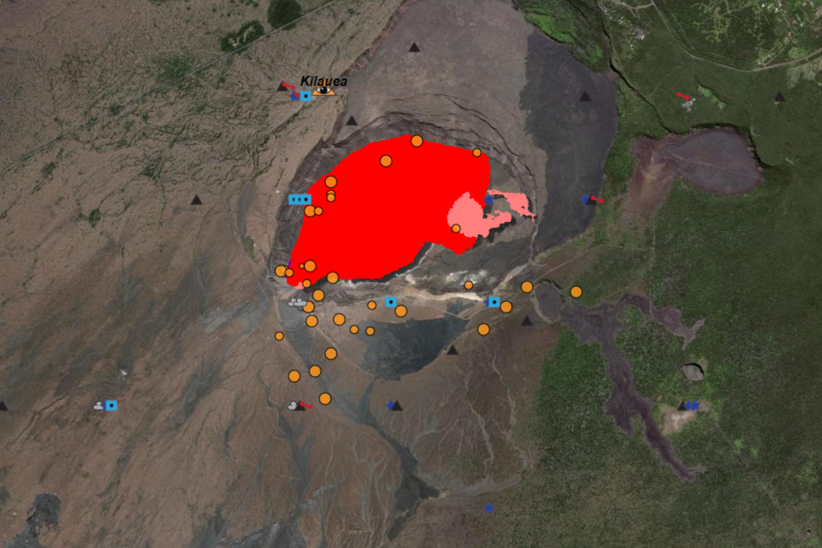 Hawaii Volcano Update - Kilauea eruption map showing lava fountains ... Hawaii Volcano Update - Kilauea eruption map showing lava fountains ...