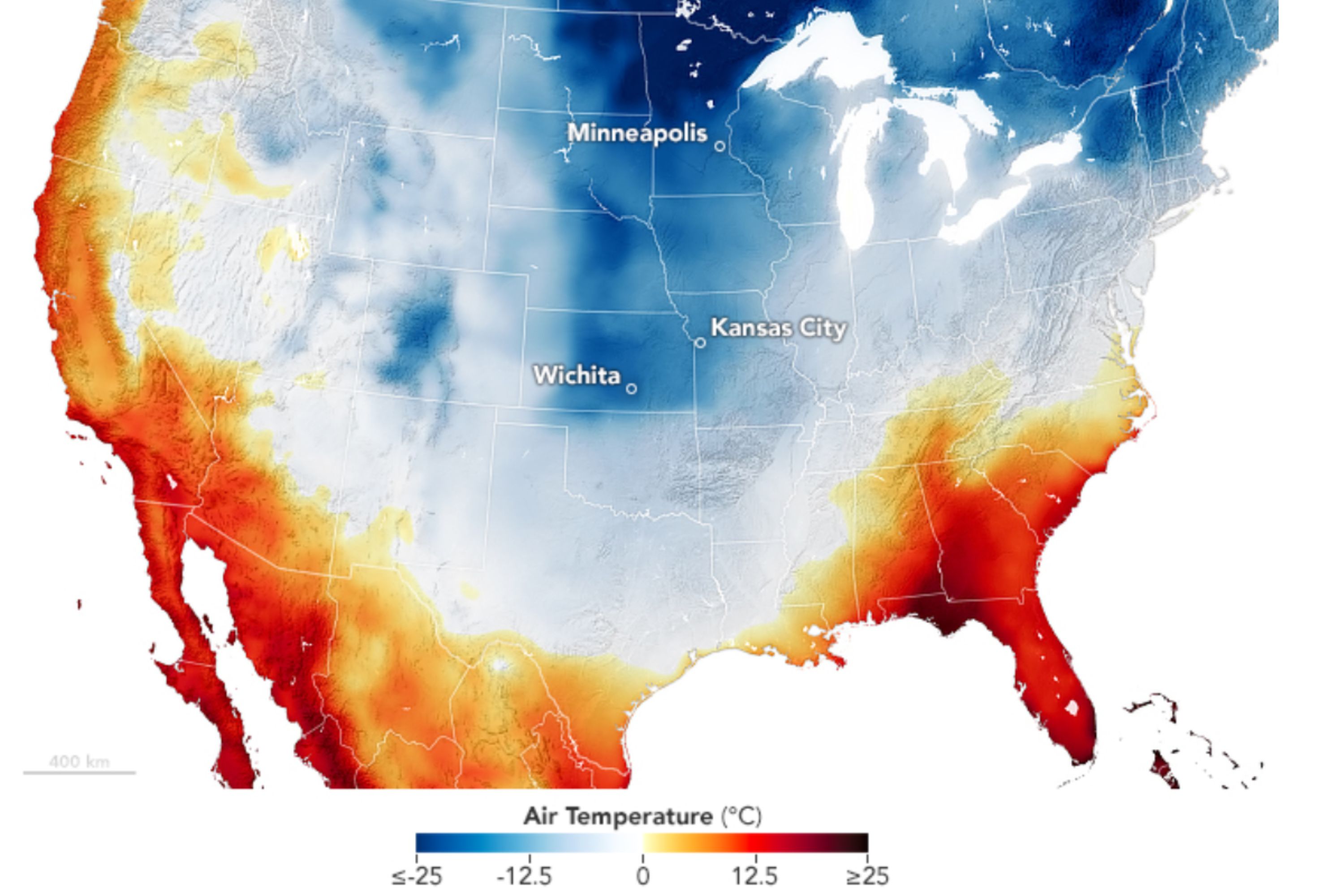 NASA Image Reveals Intense Cold Weather Across the US this Week - Newsweek