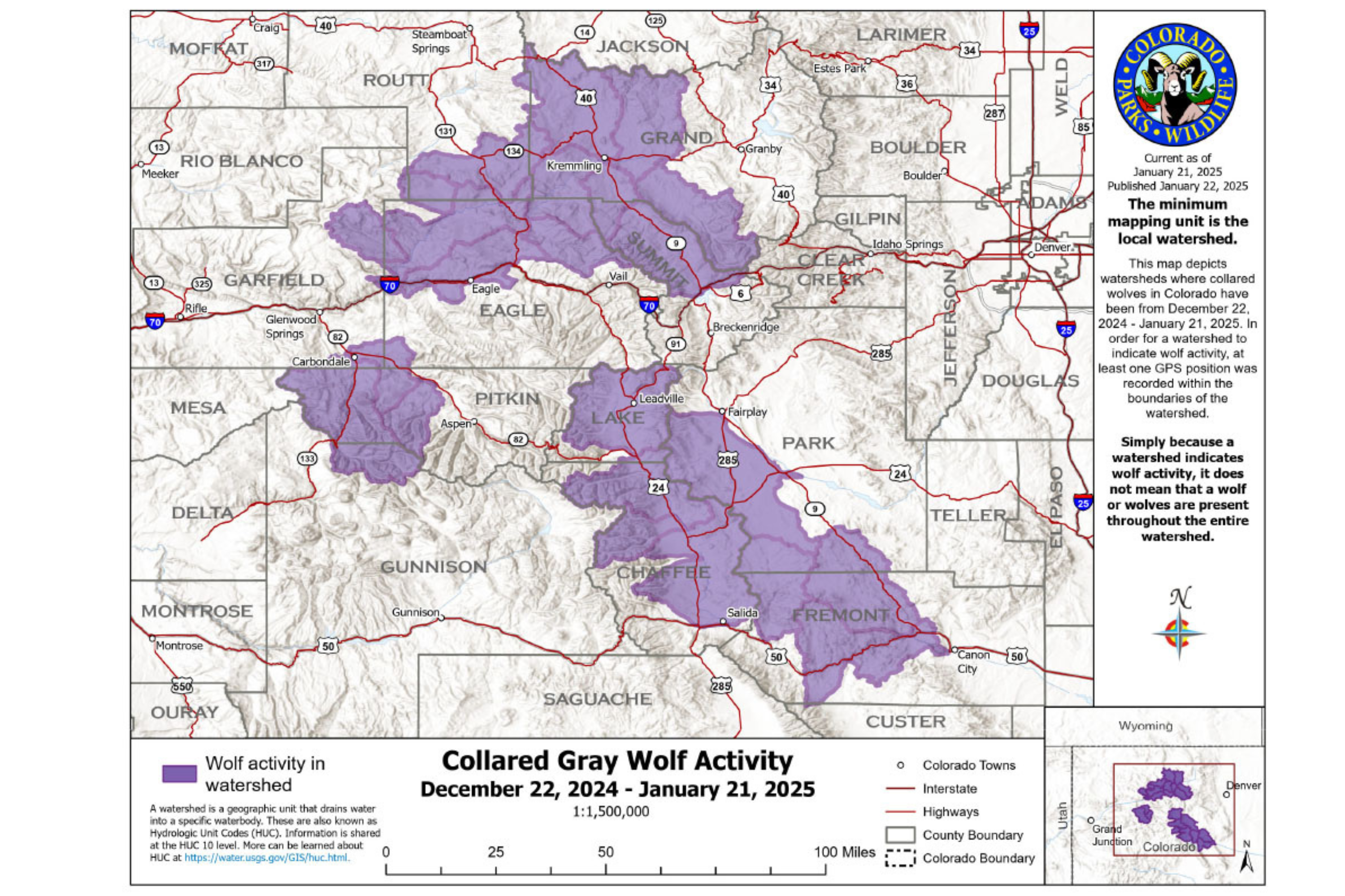 Colorado Wolf Map Shows Animals Traveling Further Than Ever Before ...