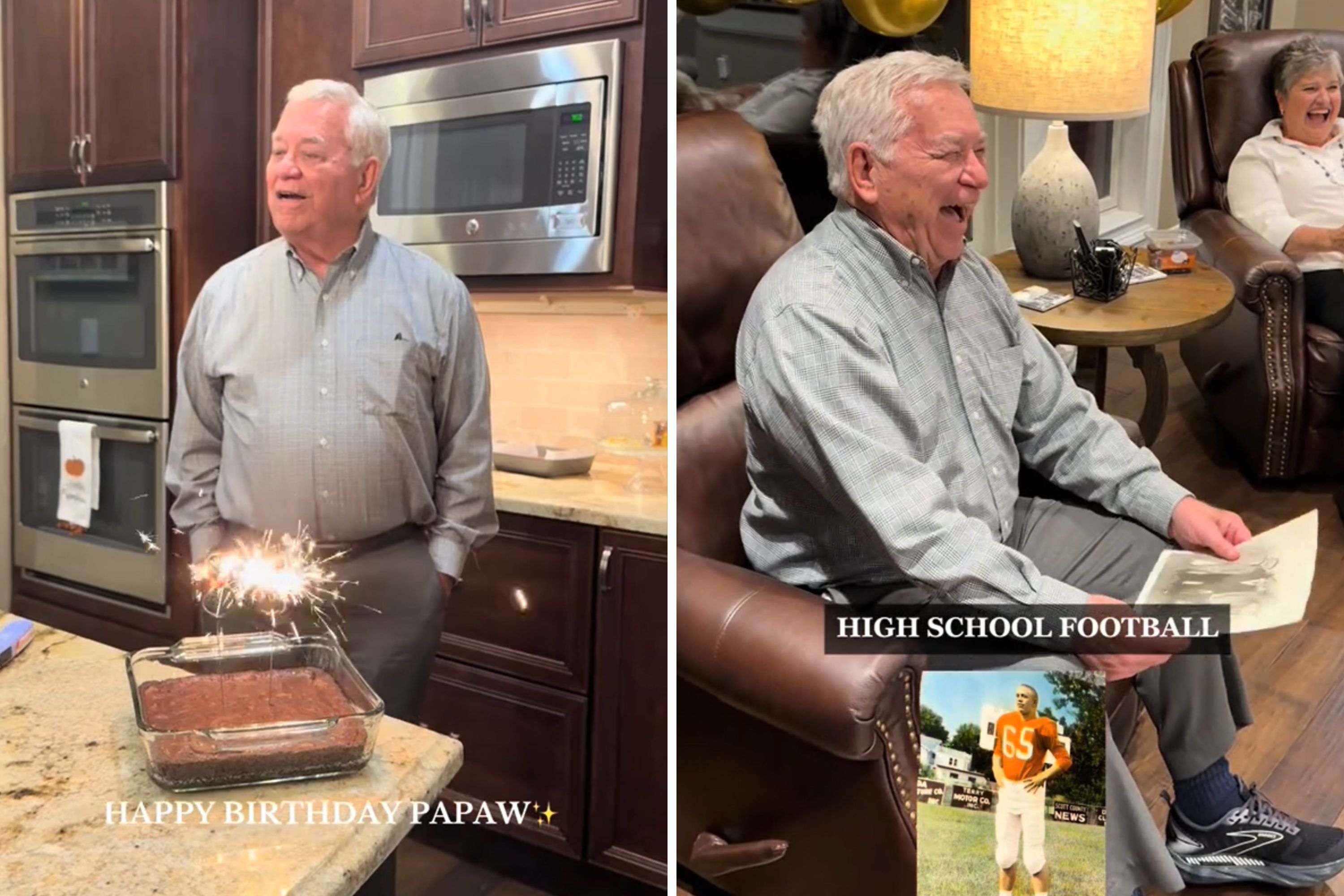 80-Year-Old Grandpa in Shock as Family Dress Up as Him Throughout the ...