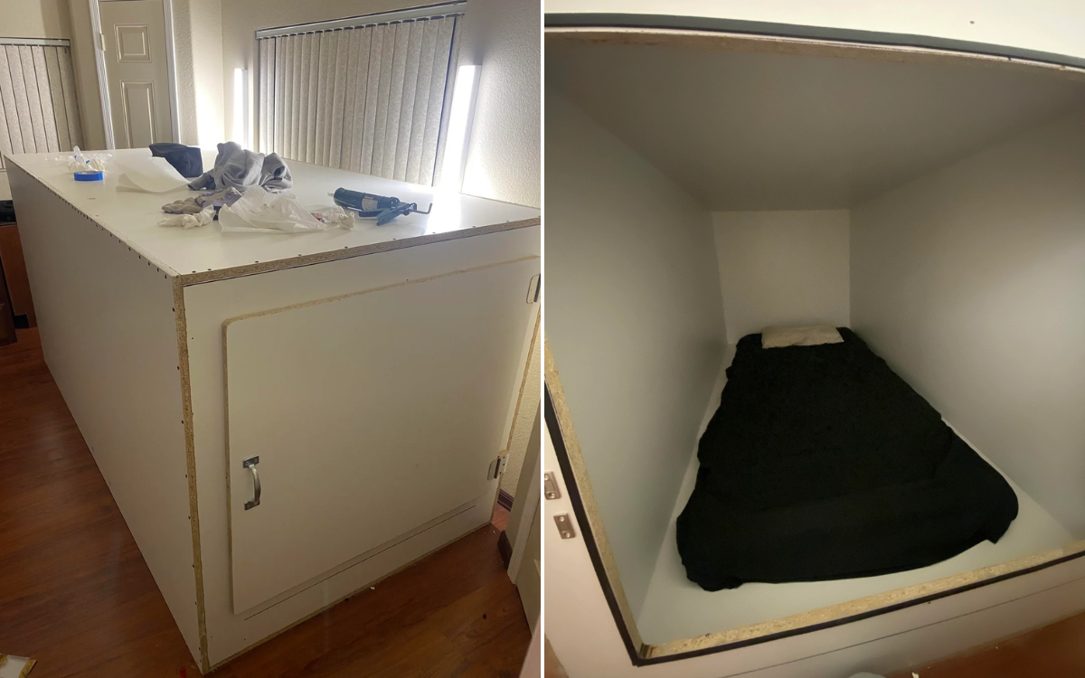 Man Builds 'Sleeping Box' To Block Out Noisy Roommates–but There's a ...