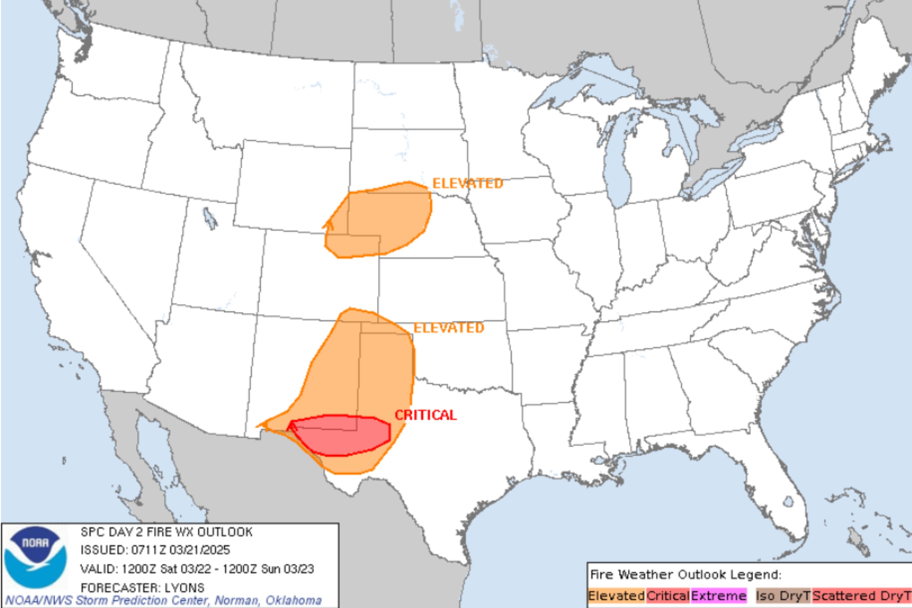 Map Shows States Facing 'Critical' Fire Risk This Weekend - Newsweek