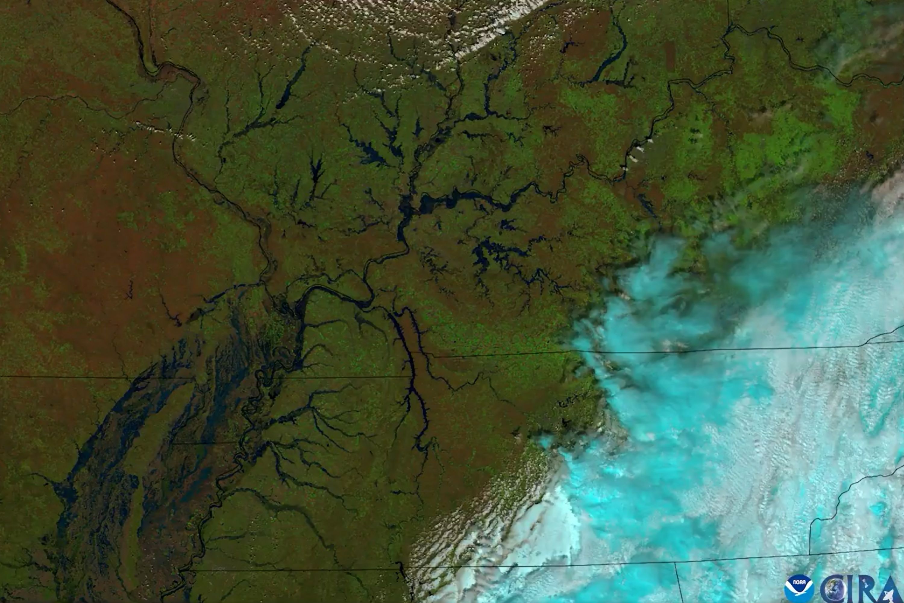 Satellite Images Show Rivers Overflowing As Rain Causes Chaos - Newsweek