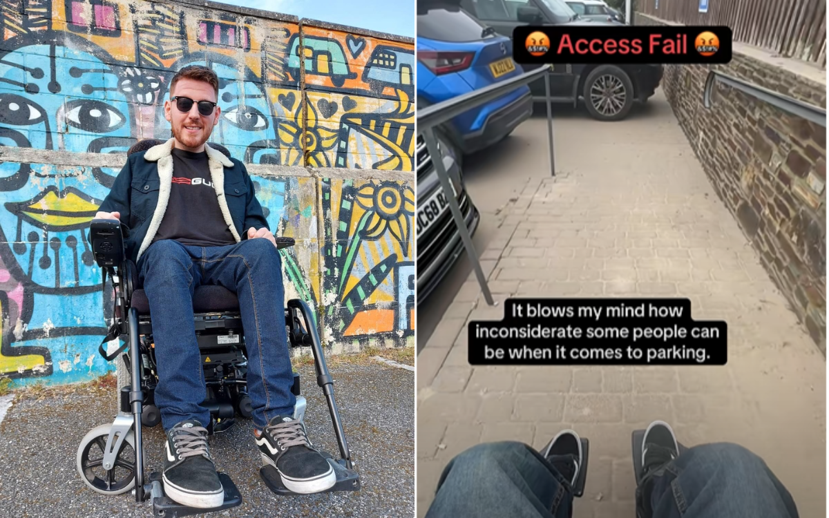 Man in Wheelchair Stunned at What's Blocking Exit Ramp: 'Inconsiderate ...