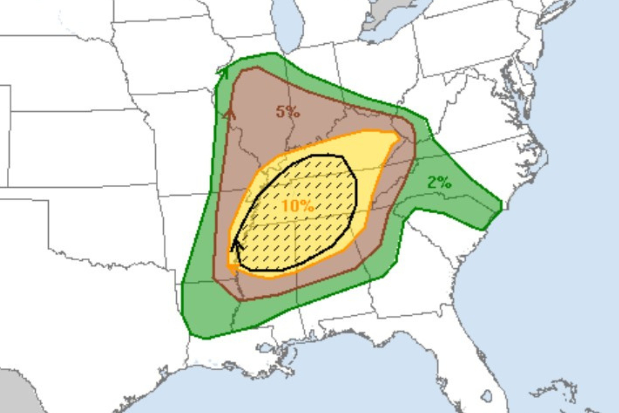 Map Shows Where Millions Face Threat of Damaging Tornadoes - Newsweek
