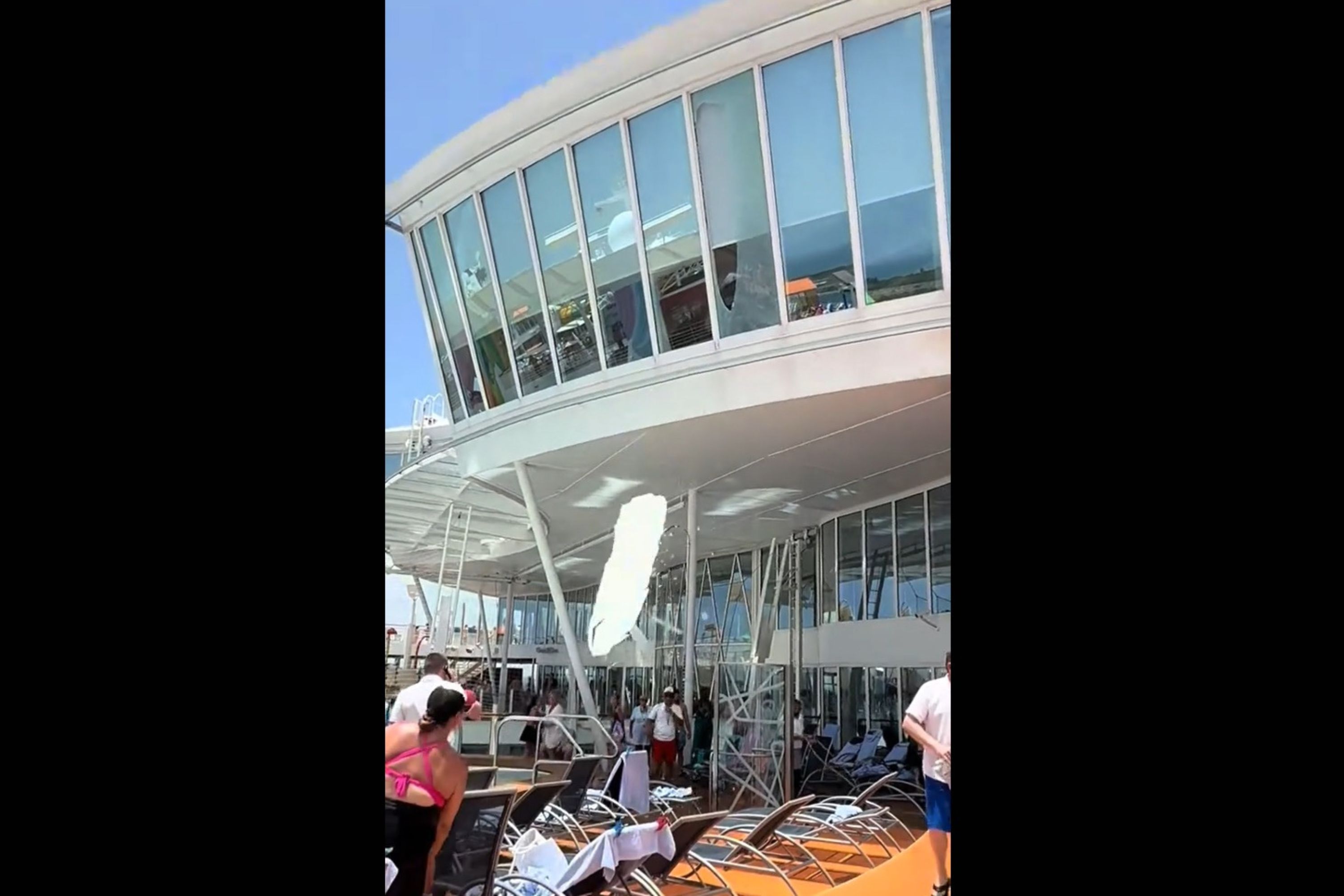 Chaos As Cruise Ship Window Shatters Raining Glass Onto Busy Pool Deck ...